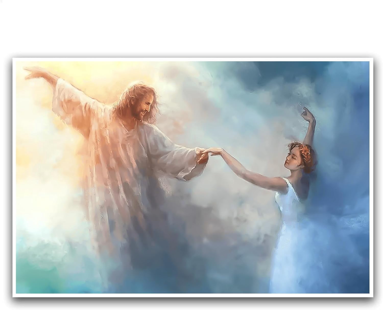 AEFER Jesus Christ dancing With ballerina print Christian art Jesus ...