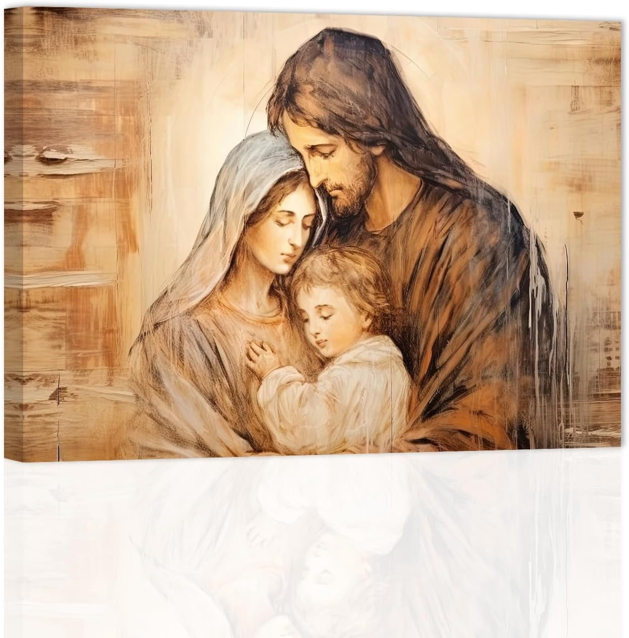 AEFER Jesus Christ wall art Jesus with Mary Picture Jesus Family ...