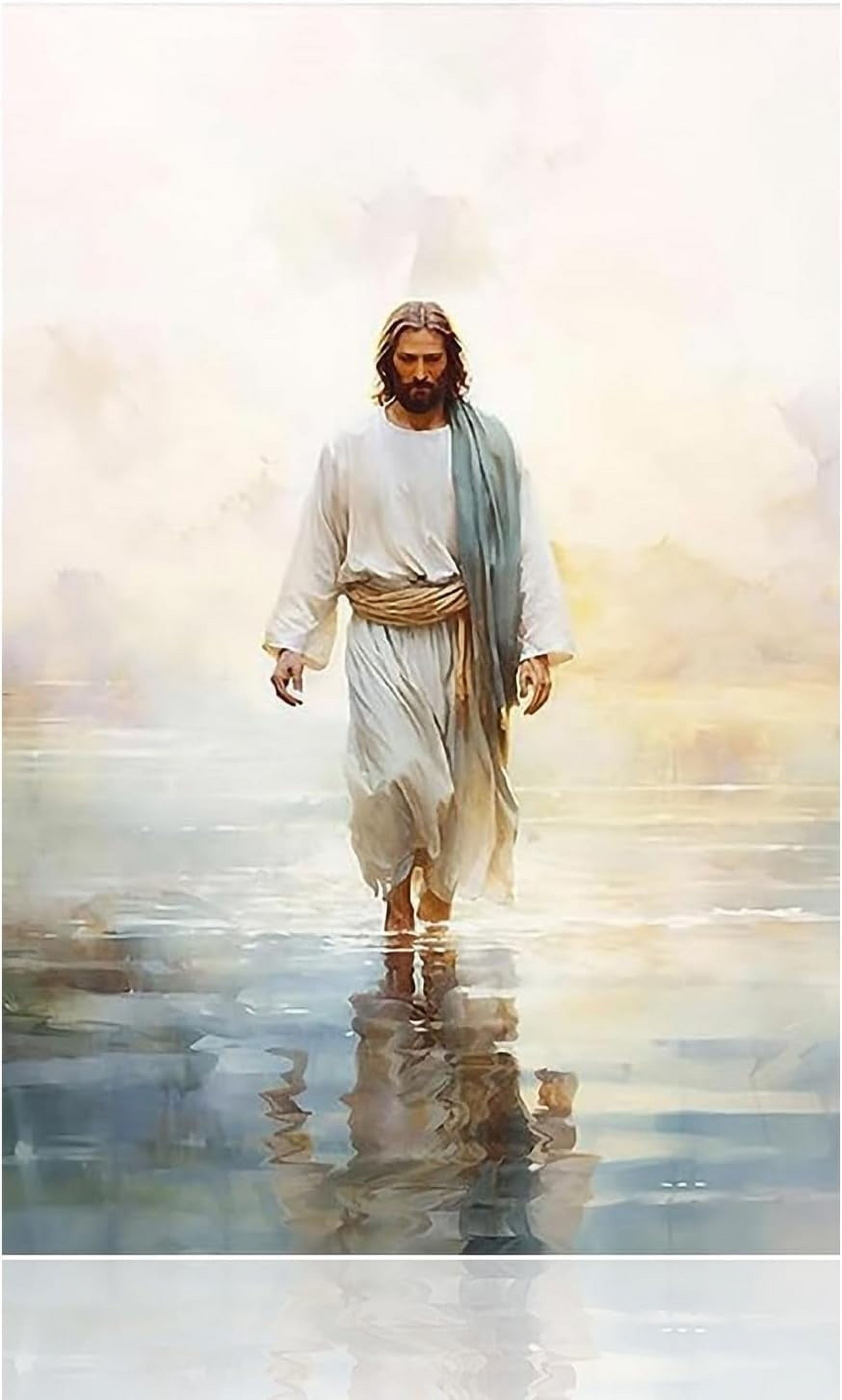 AEFER Jesus Christian Canvas Wall Art HD Print Poster of Jesus Walking ...
