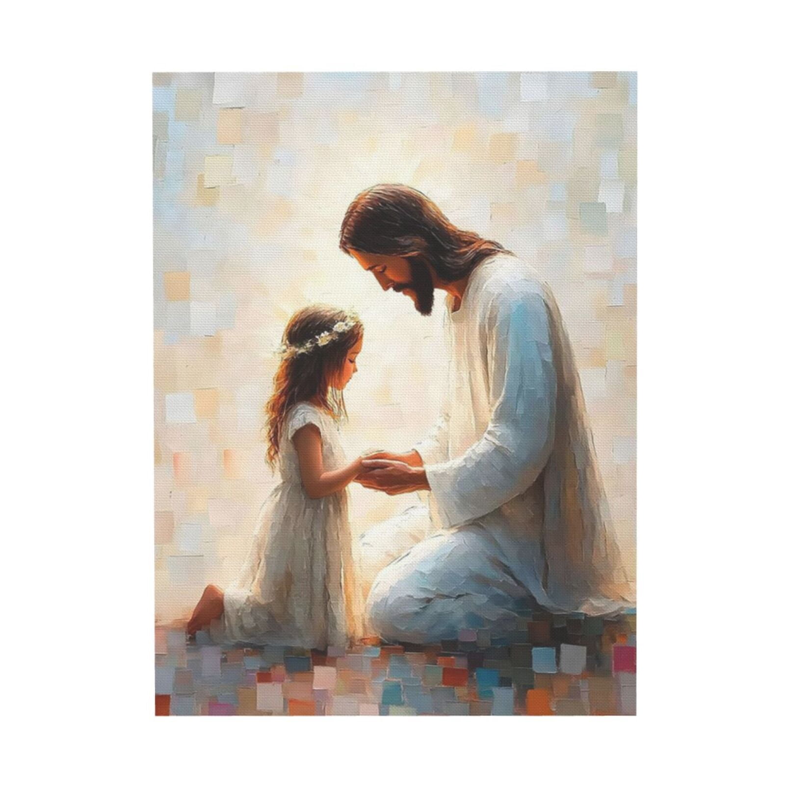AEFER Jesus Christian Wall Art Jesus With Children Religion Faith ...