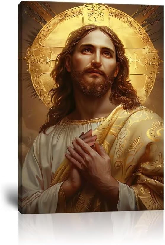 AEFER Jesus Decor Picture Canvas Wall Art God Divine Mercy Painting ...