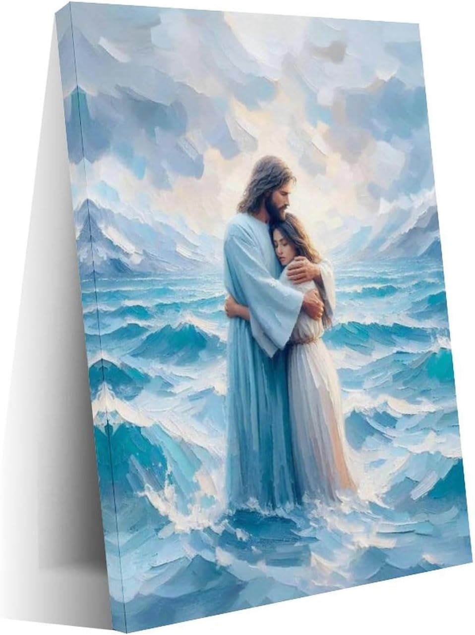AEFER Jesus Hugging Woman Art Poster Canvas Print Wall Art Decor Living ...