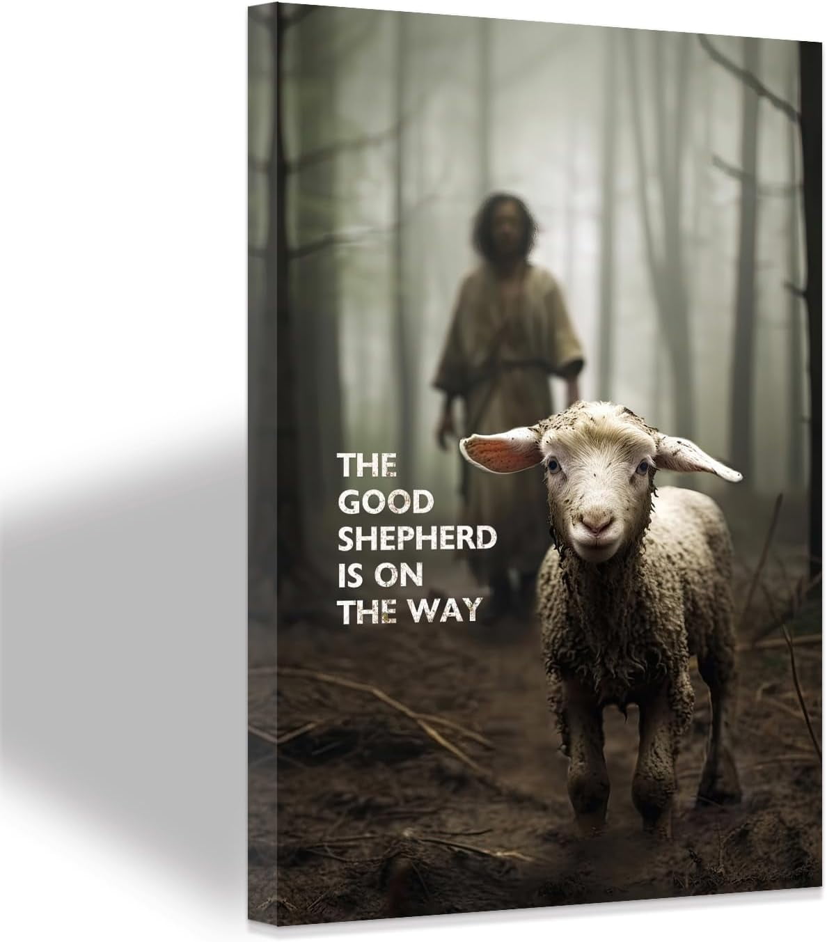 AEFER Jesus Lamb Wall Art Jesus Sheep Painting Christ Pictures God ...