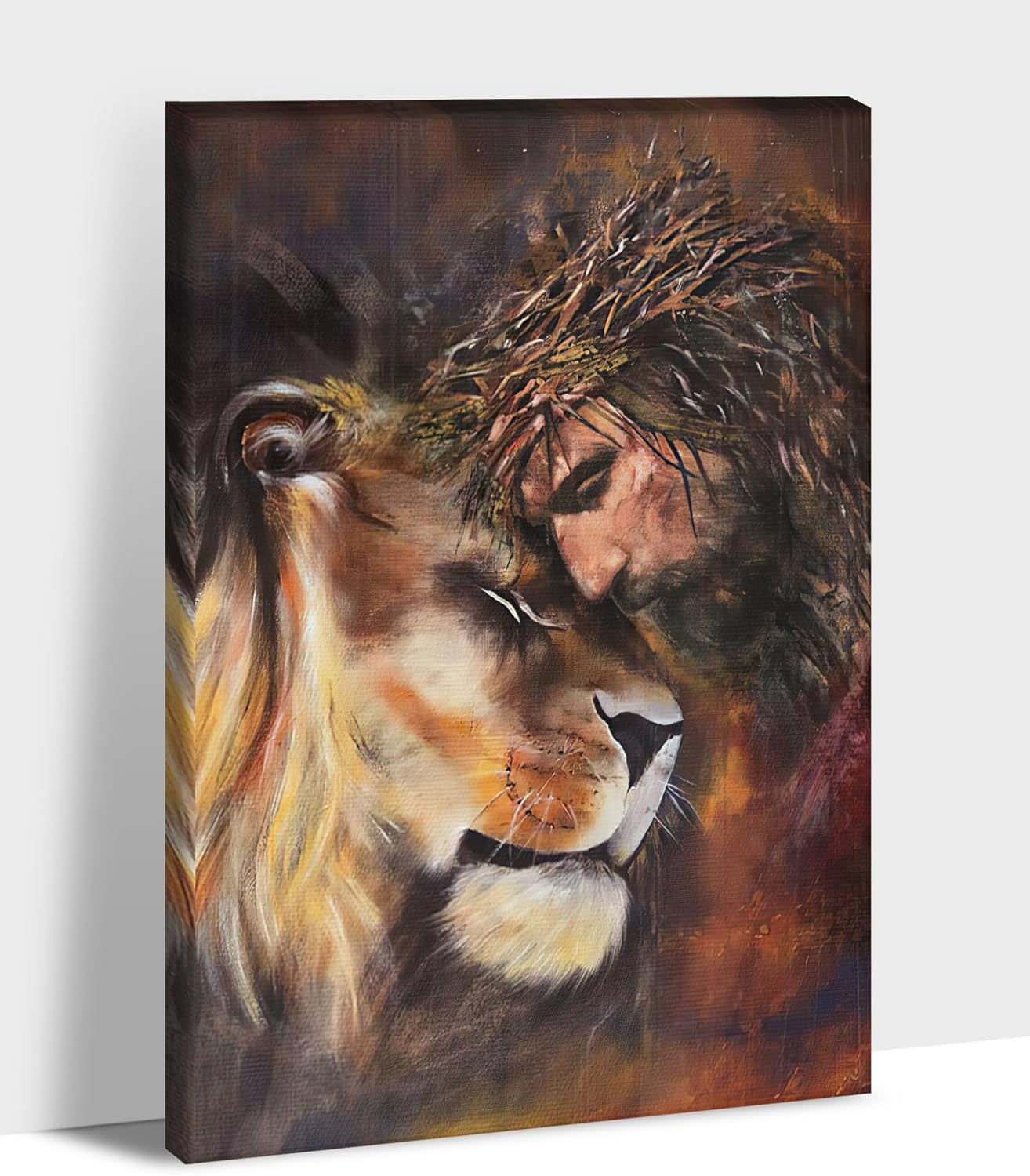AEFER Jesus Lion Wall Art - Lion of Judah Wall Art for Christian Wall ...