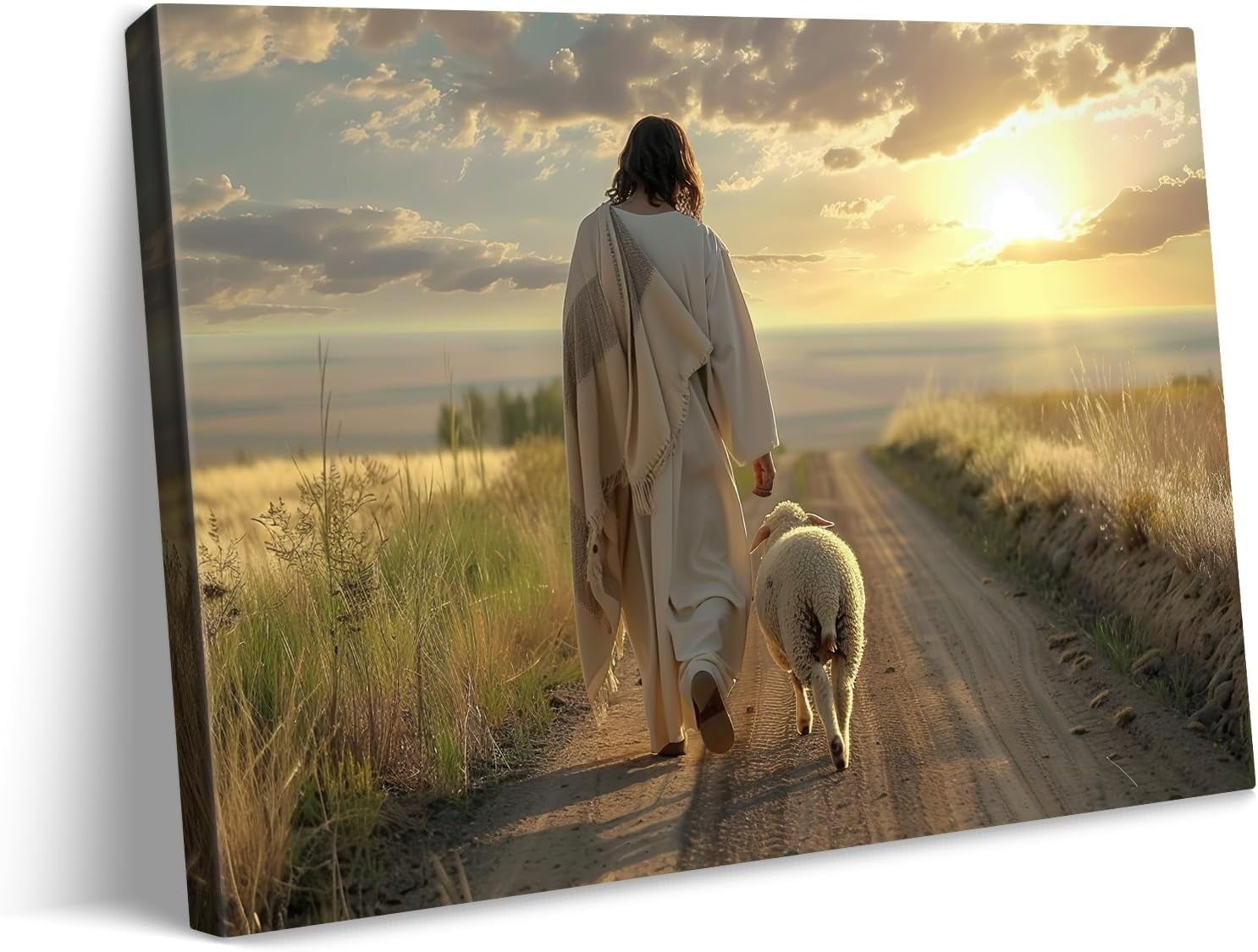 AEFER Jesus and Lost Lamb Canvas Prints Redeeming Grace Wall Art ...