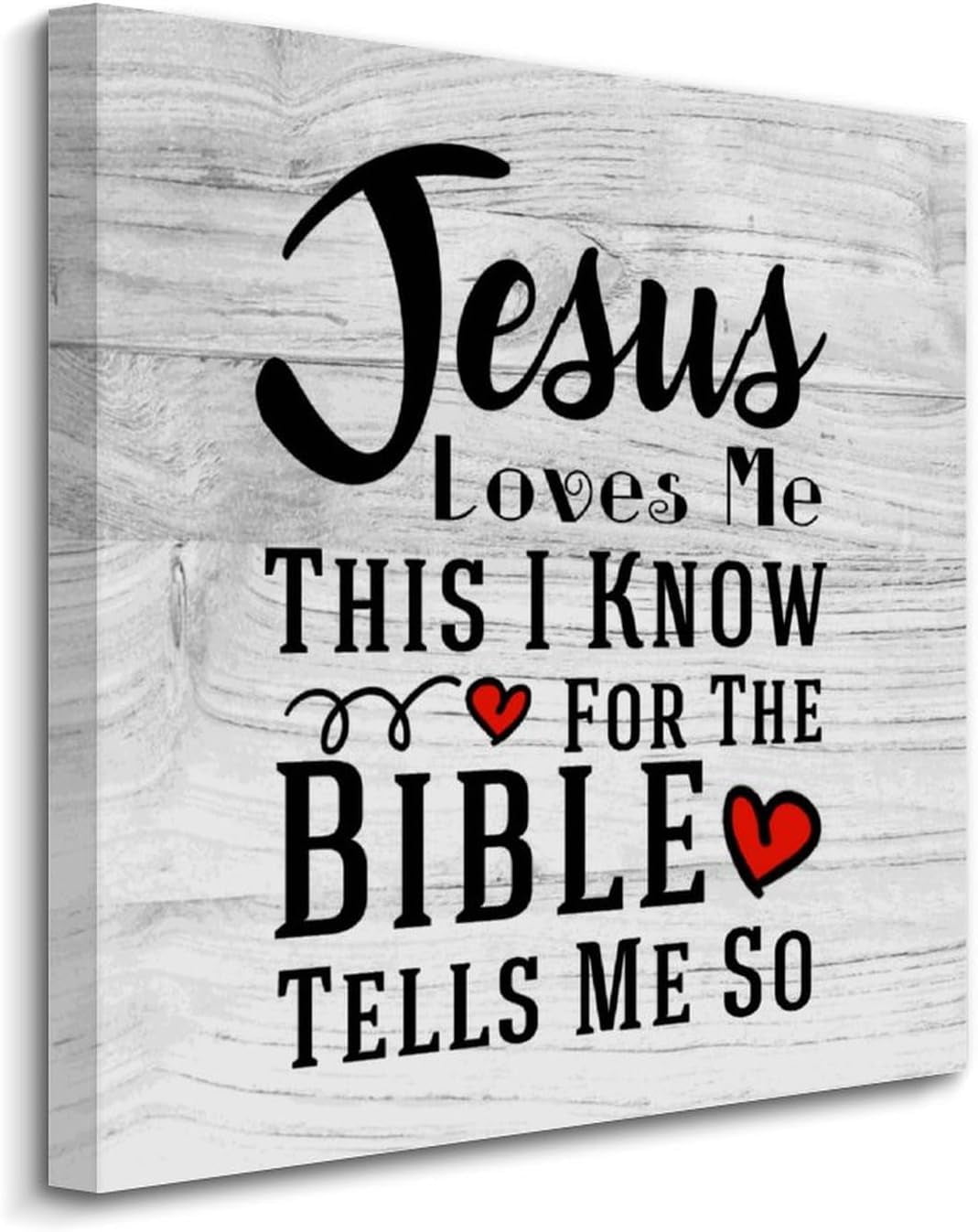 AEFER Jesus Loves Me This I Know For The Bible Tells Me So (2) Canvas ...