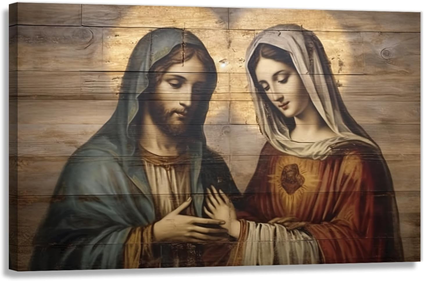 AEFER Jesus And Mary Wall Art Christian Bible Religious Belief Art ...