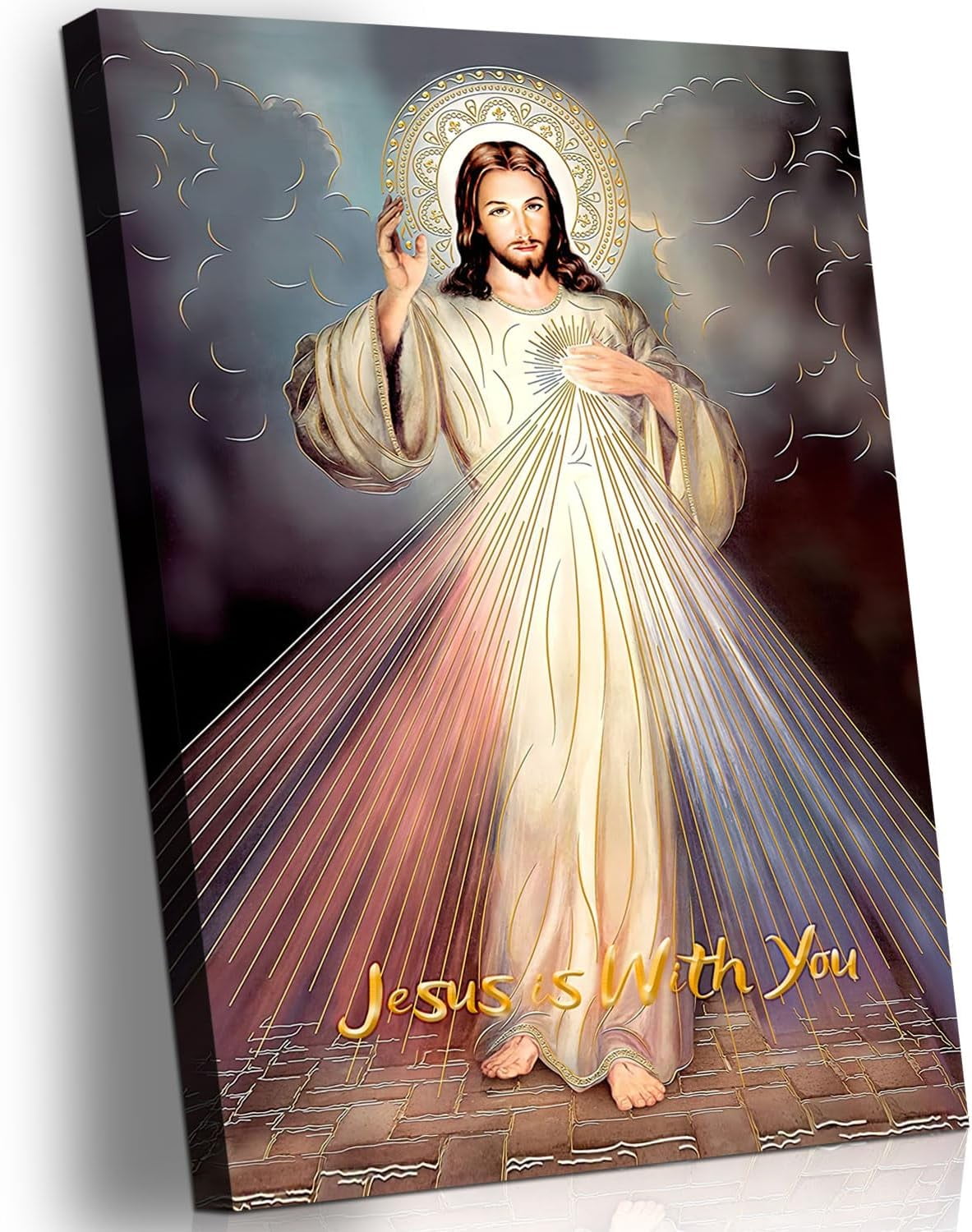 AEFER Jesus Mercy Wall art Canvas Decor Divine Catholic Christianity ...