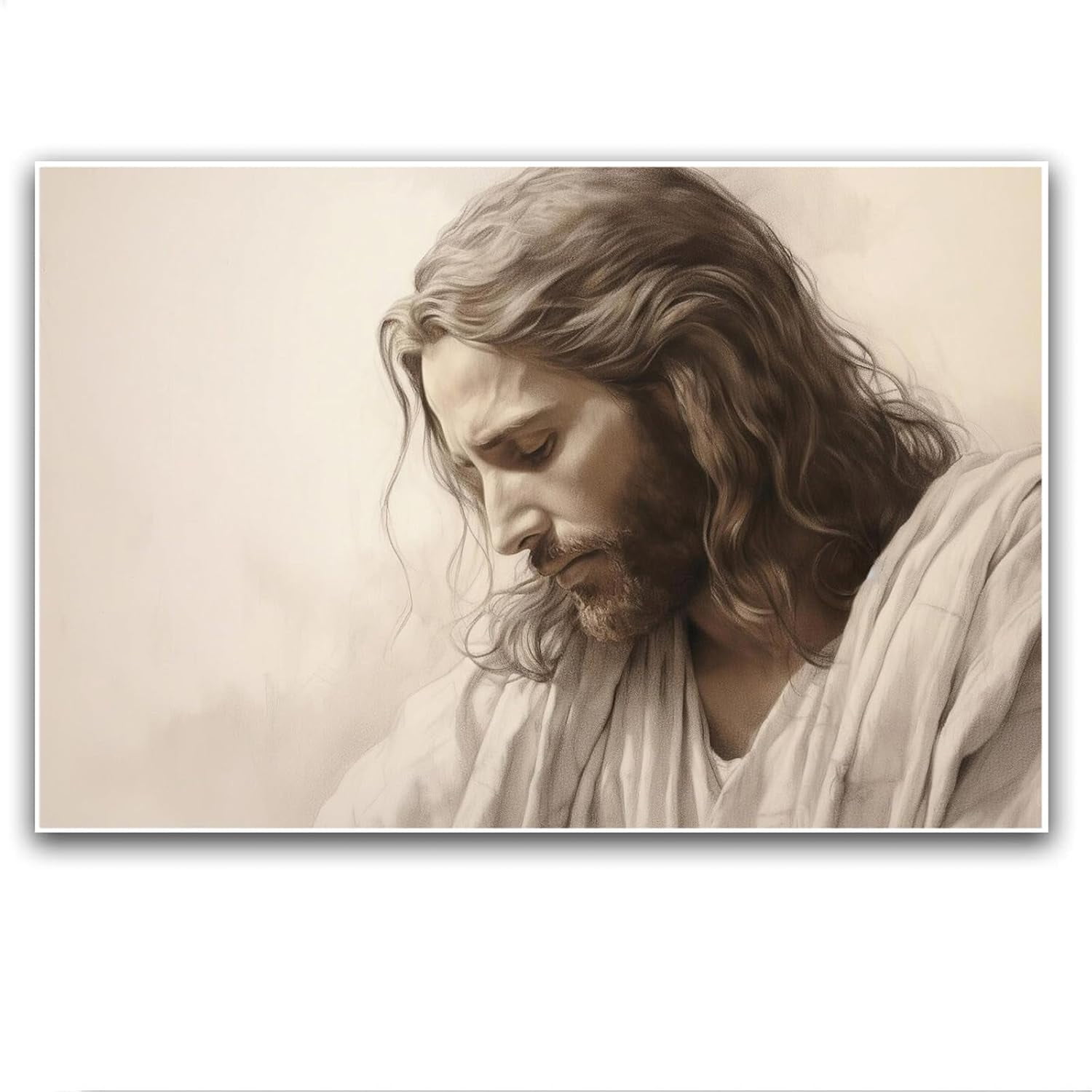 AEFER Jesus Painting Laughing Christ Christ's Embrace Jesus Christian ...