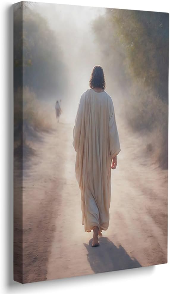AEFER Jesus on the Path Canvas Prints,Christian Art Home Church Entry ...