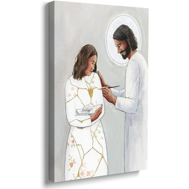 AEFER Jesus Posters for Church & Hospital Decor Kintsugi Christ Art ...