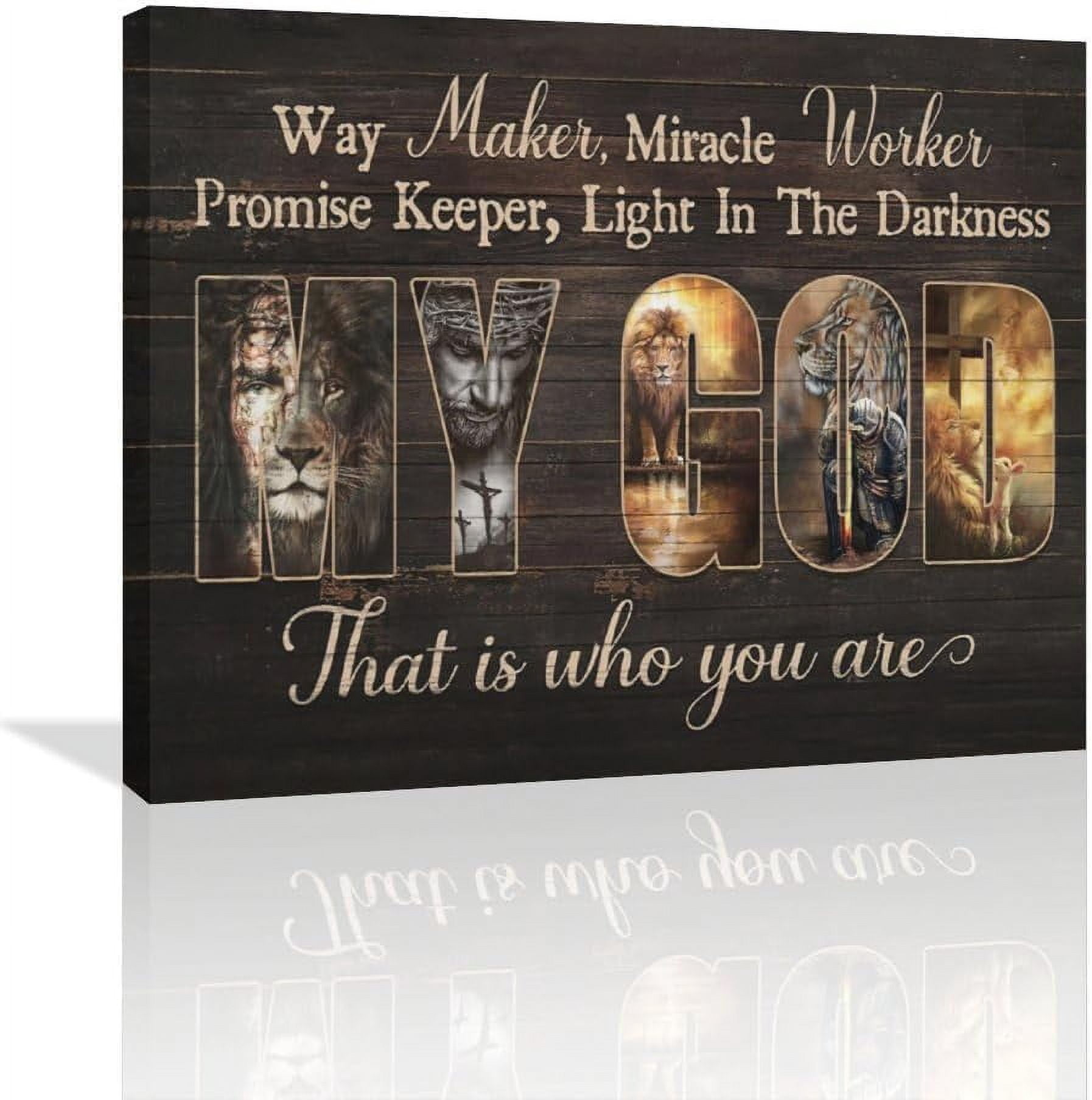 AEFER Jesus Wall Art Christ Religious Jesus Pictures Wall Decor Lion ...