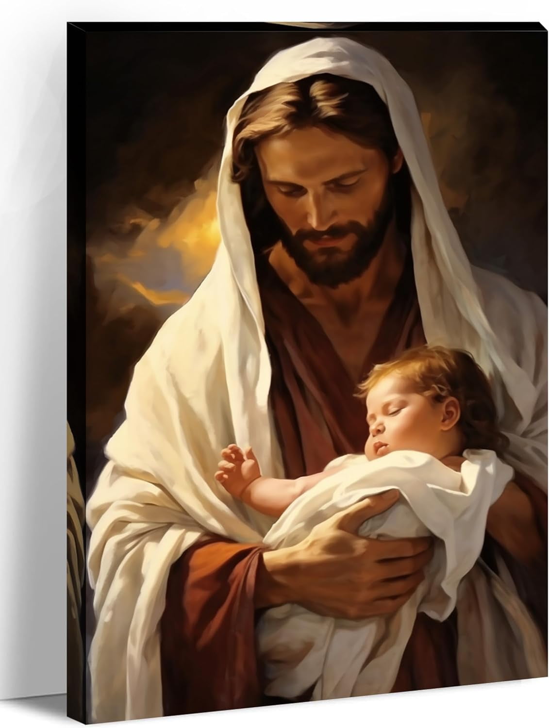 AEFER Jesus Wall Art Christian Posters Jesus Holding Baby Pictures ...