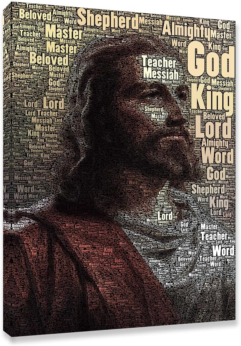 AEFER Jesus Wall Art,The title of the Son of God, Jesus Christ, is in ...