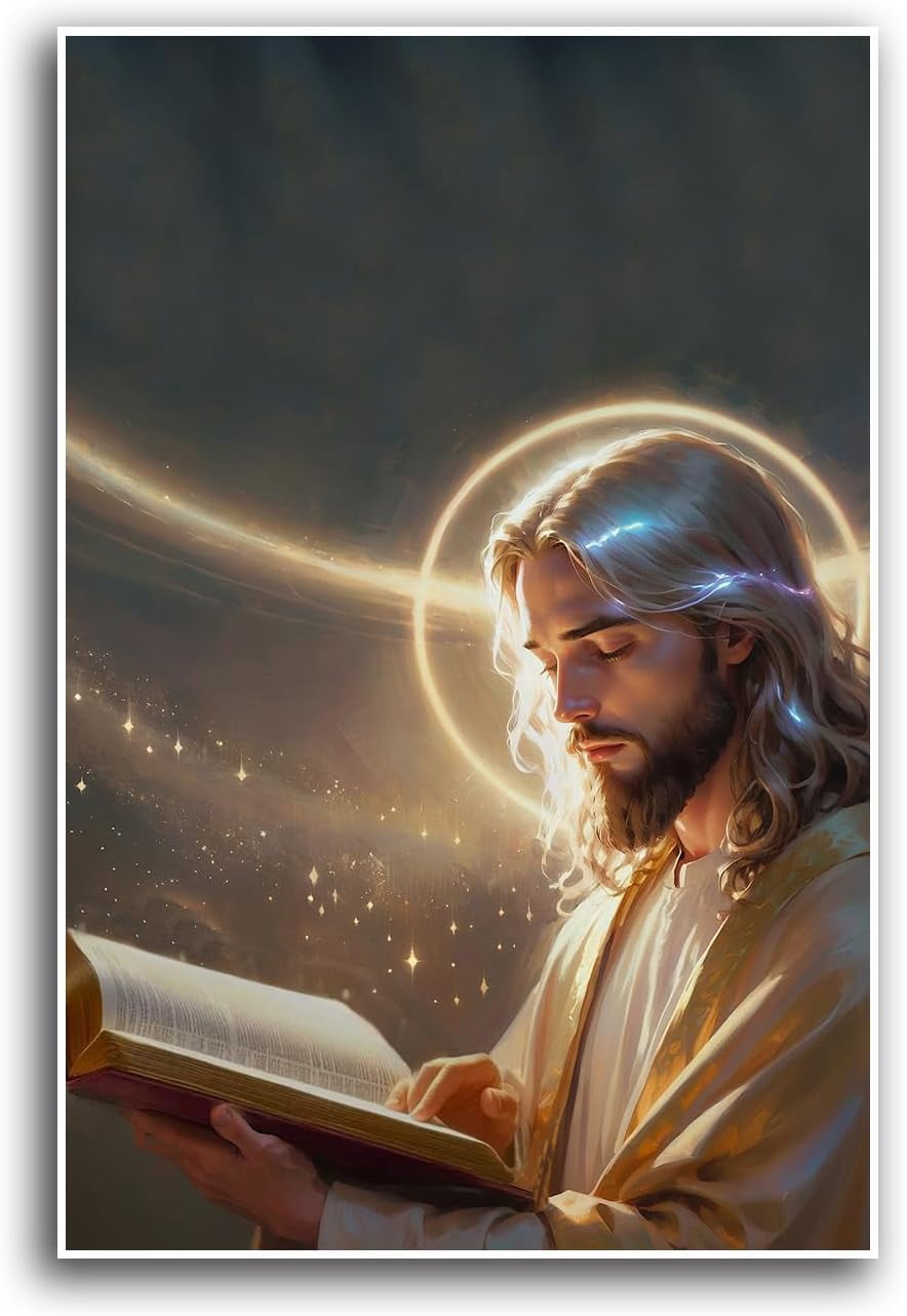 AEFER Jesus reading a book Christian art Jesus portrait art Mormon ...