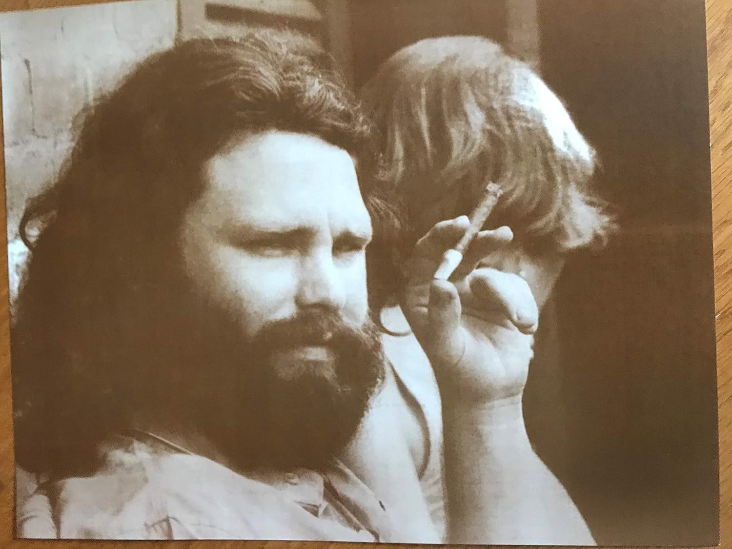 AEFER Jim Morrison Smoking a Cigar Sepia Poster Unframe: 10x8inch ...