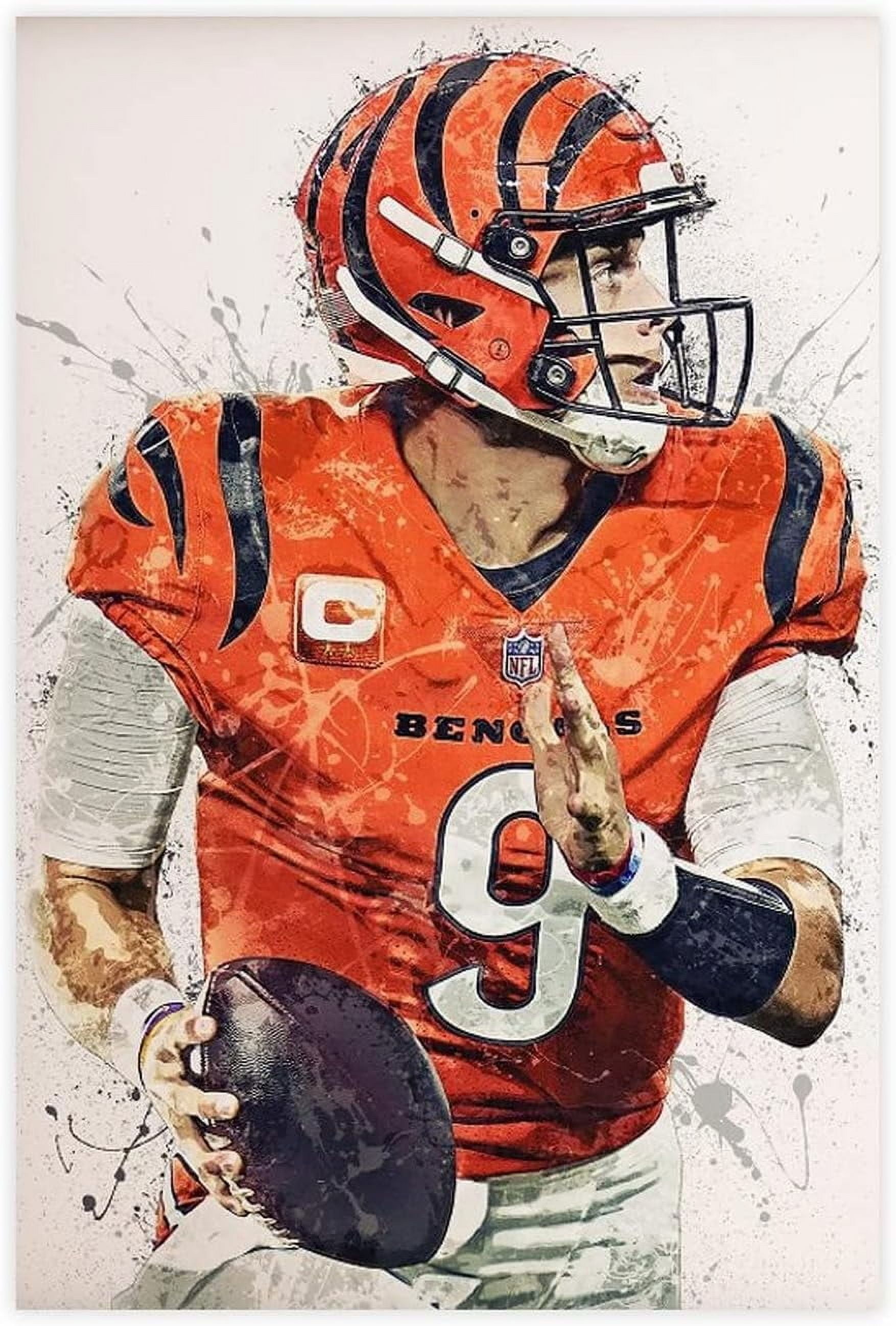 AEFER Joe Burrow Poster Canvas Poster Wall Art Decor Print Picture ...