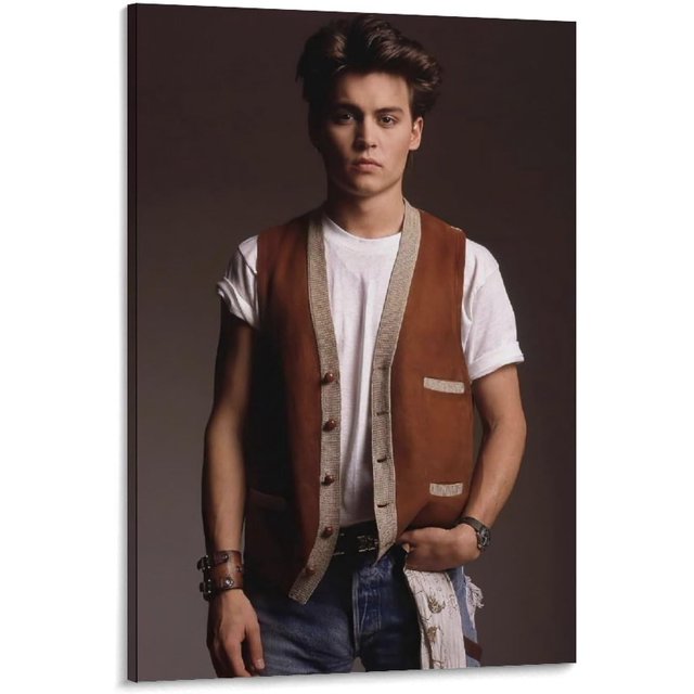 AEFER Johnny Depp Posters Young 80s And Attractive Canvas Wall Art ...