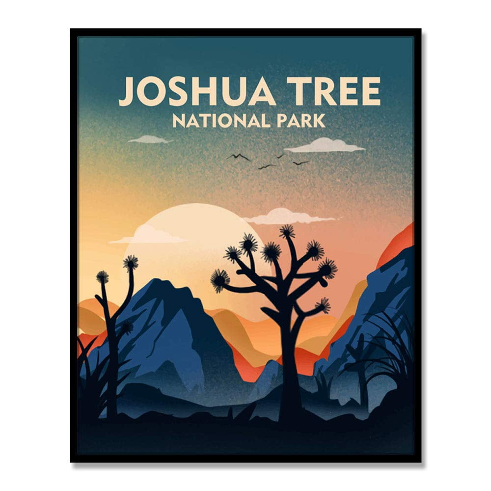 AEFER Joshua Tree National Park Print, National Park Minimalist Modern ...