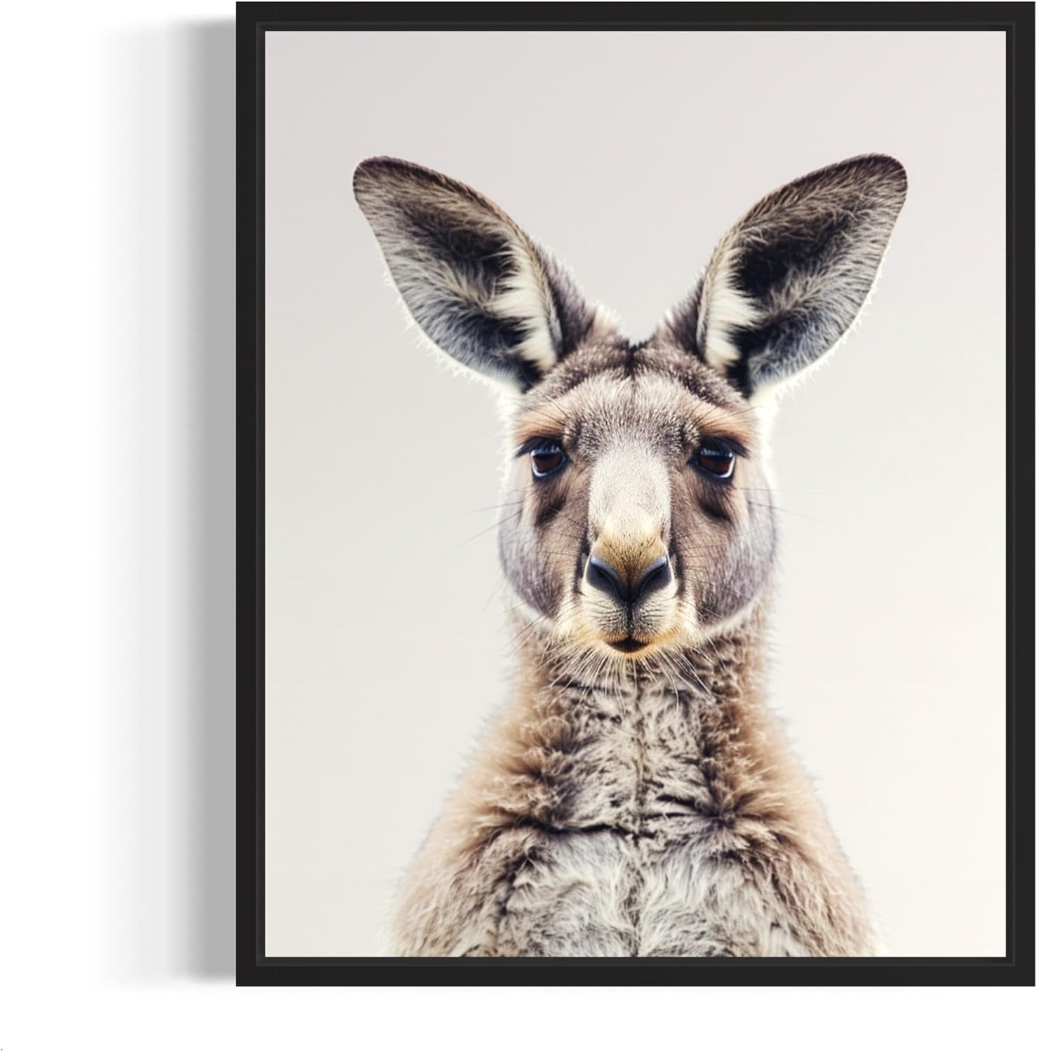 AEFER Kangaroo Poster Art Print, Animal Portrait Wall Art Nature Decor ...