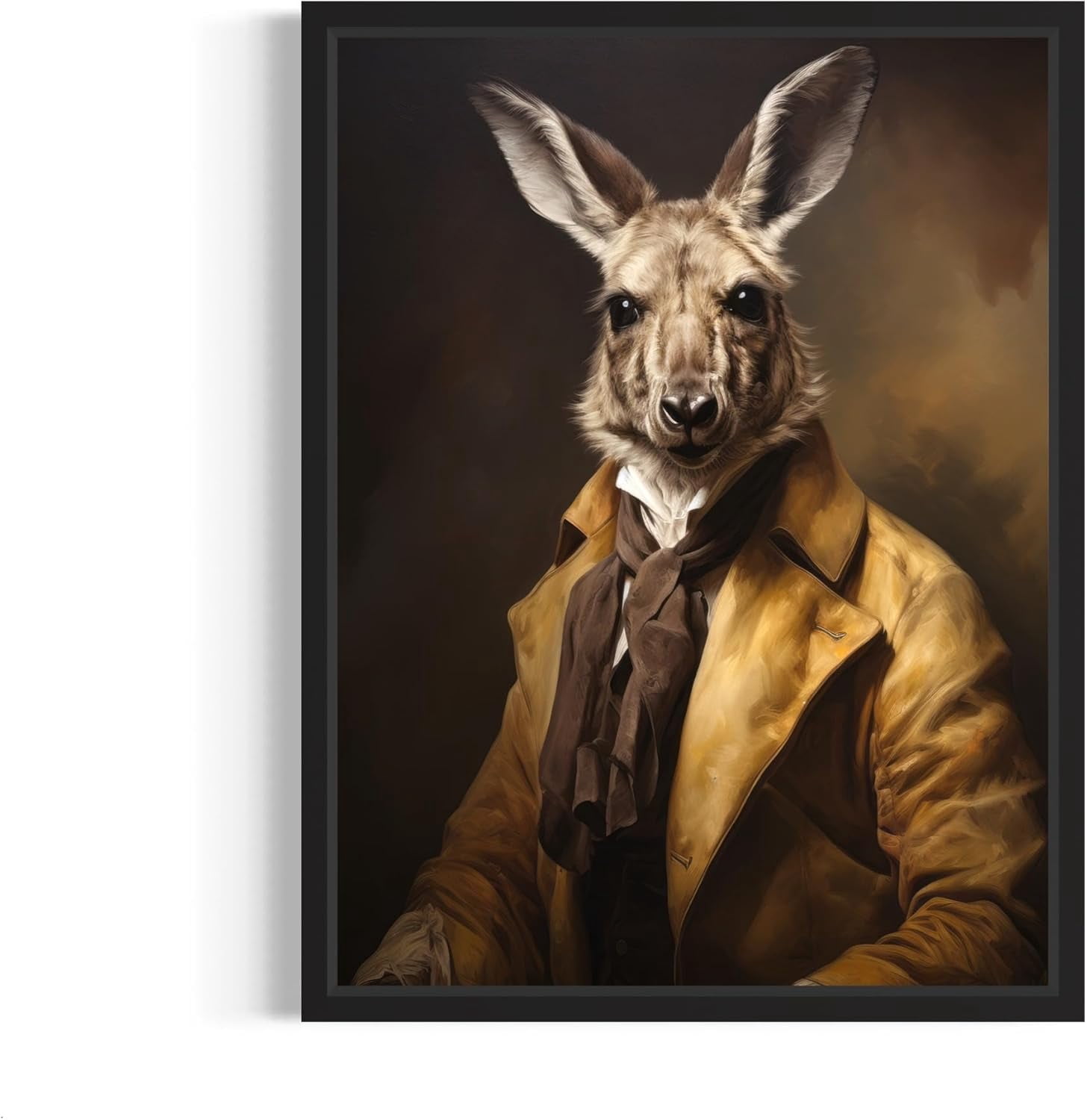 AEFER Kangaroo Vintage Portrait Poster Art Print, Classic Animals Wall ...