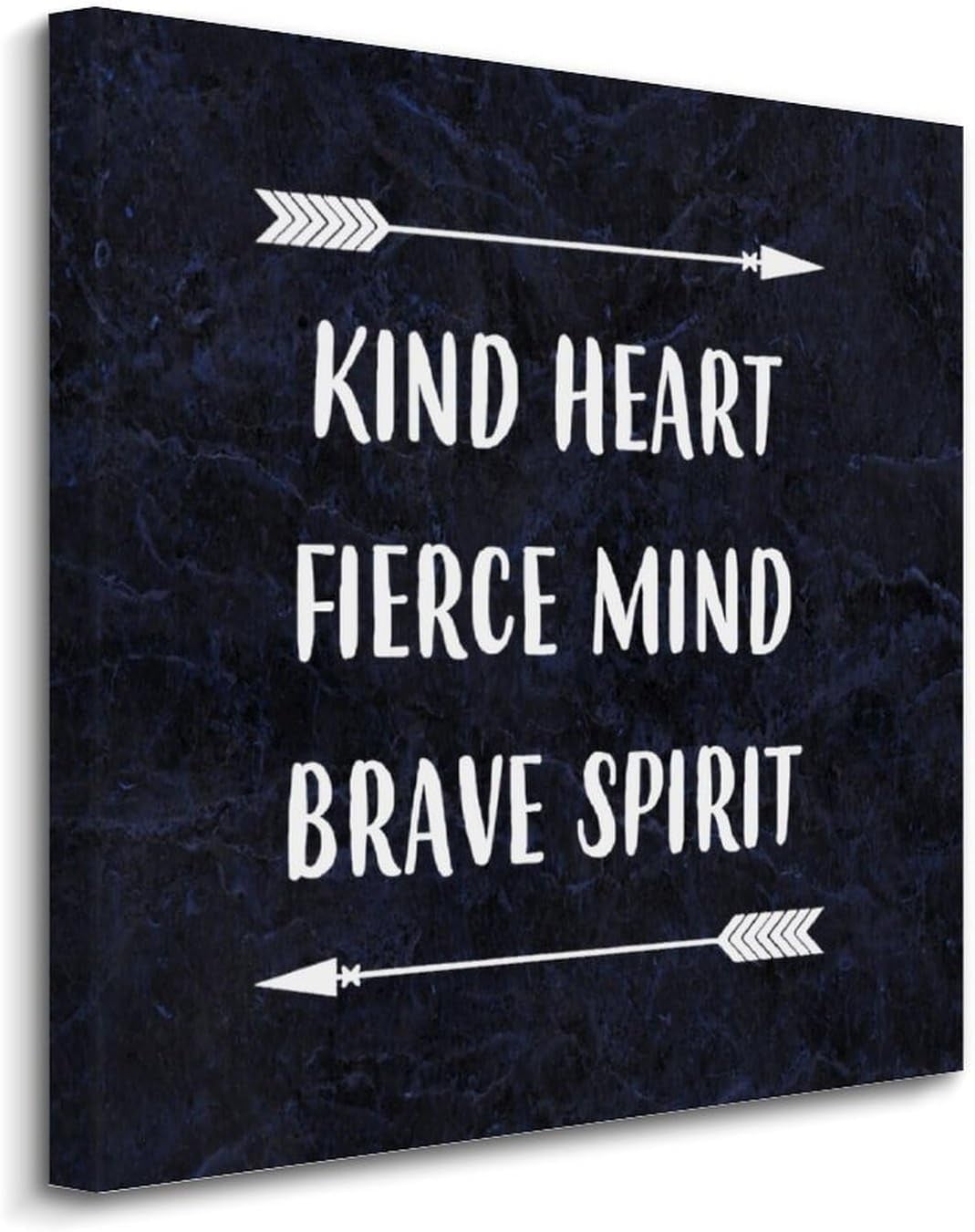 AEFER Kind Heart Fierce Mind Brave Spirit Canvas Hanging Wall Art ...