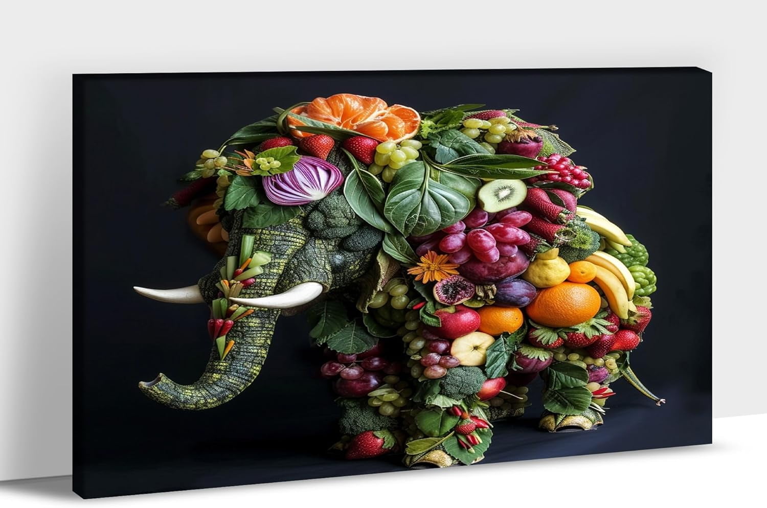 AEFER Kitchen Canvas Wall Art, Abstract Kitchen Food Paintings, Funny ...