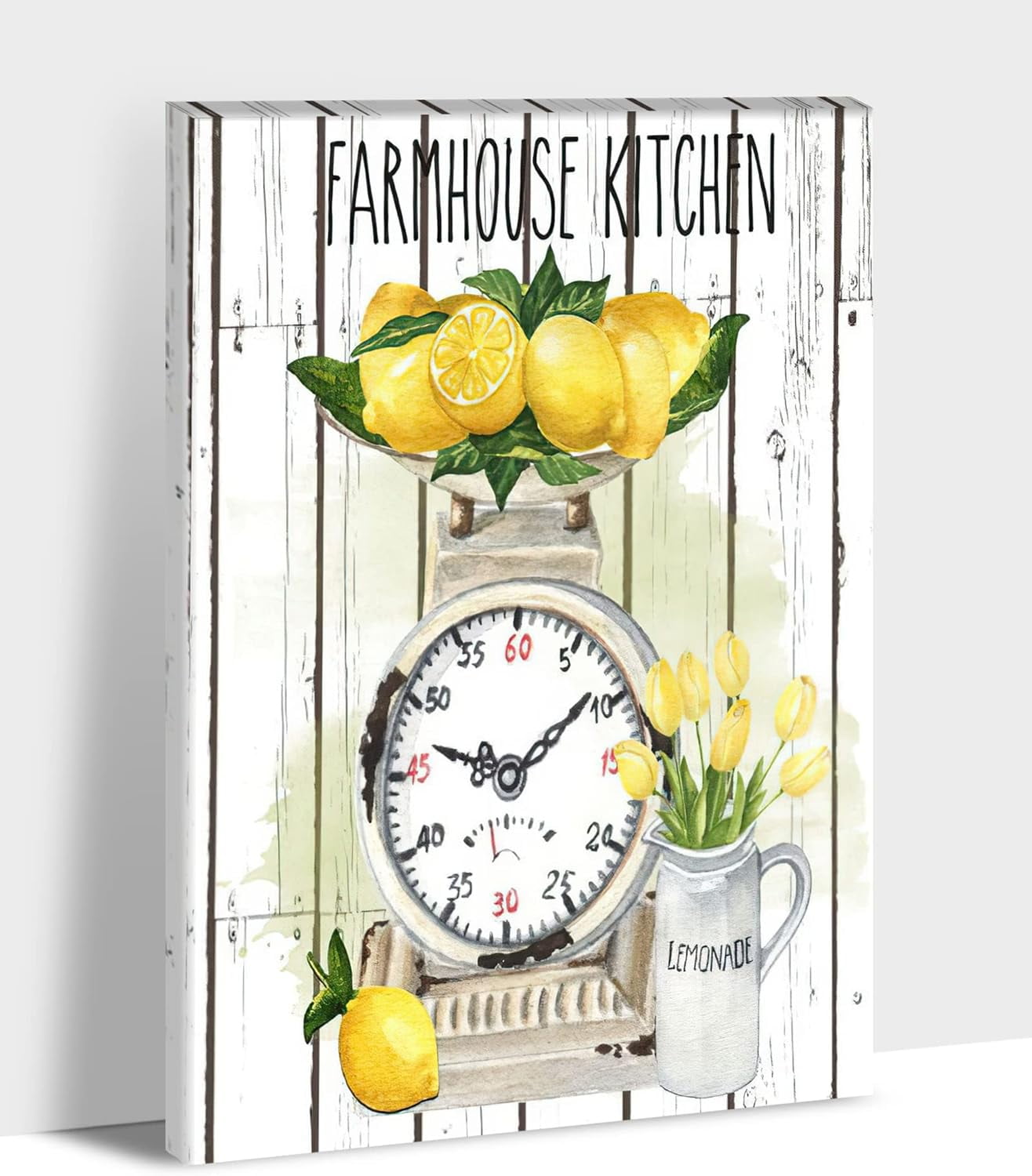 AEFER Kitchen Canvas Wall Art - Rustic Farmhouse Kitchen Scene Pictures ...