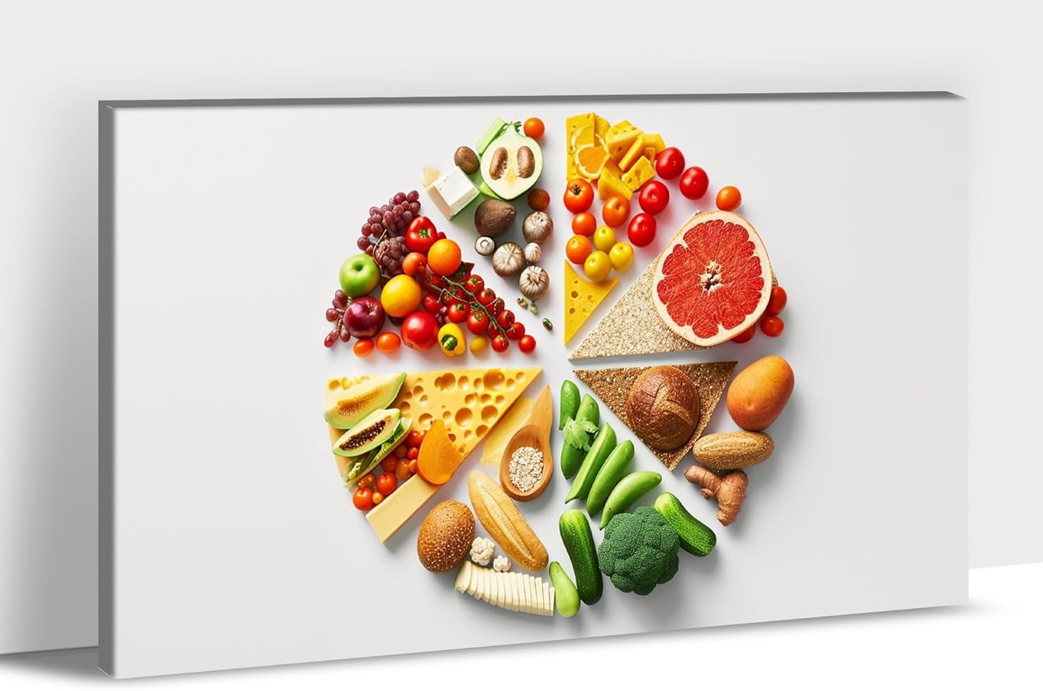 AEFER Kitchen Canvas Wall Decor, Healthy Food Pictures Wall Art ...