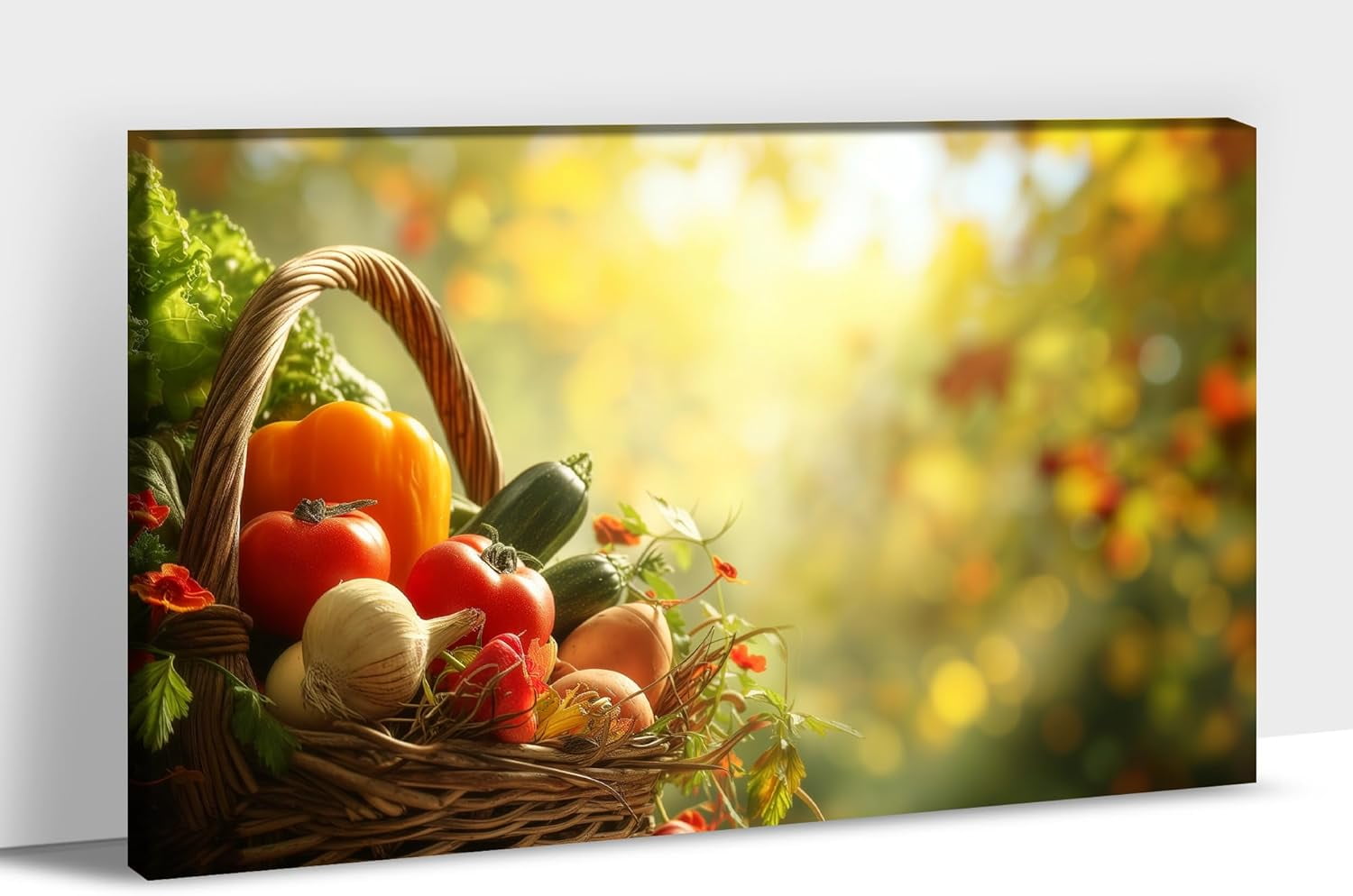 AEFER Kitchen Pictures Wall Decor, Fresh Vegetable Paintings Wall Art ...