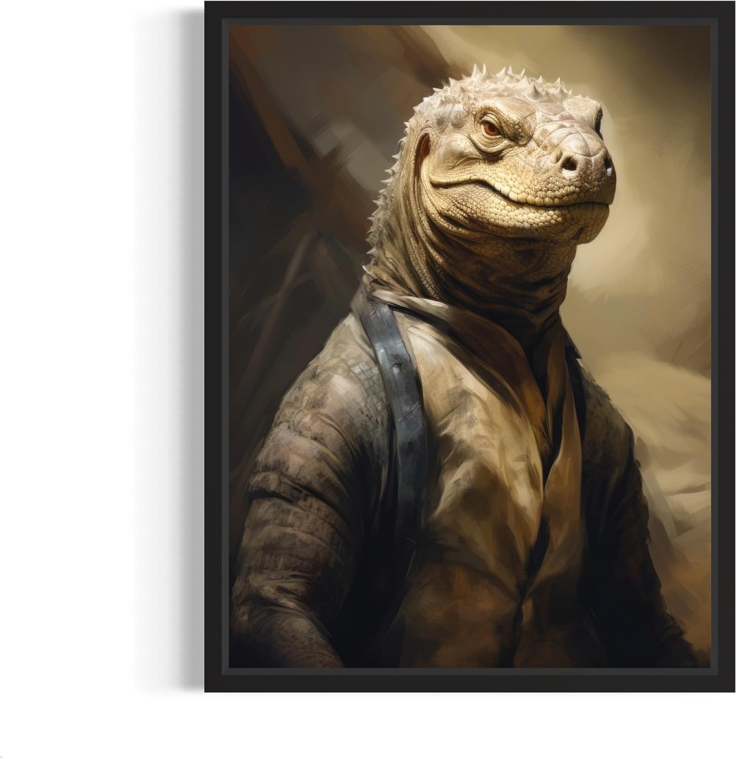 AEFER Komodo Dragon Vintage Portrait Poster Art Print, Classic Animals ...