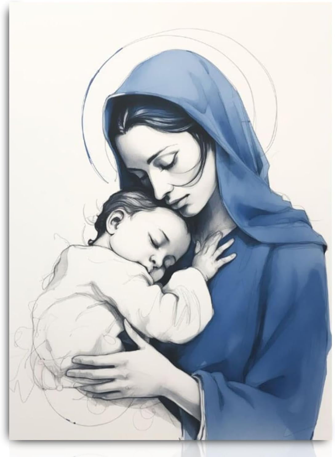 AEFER Our Lady Of Guadalupe Image Wall Art Christ Jesus in Heaven Angel ...