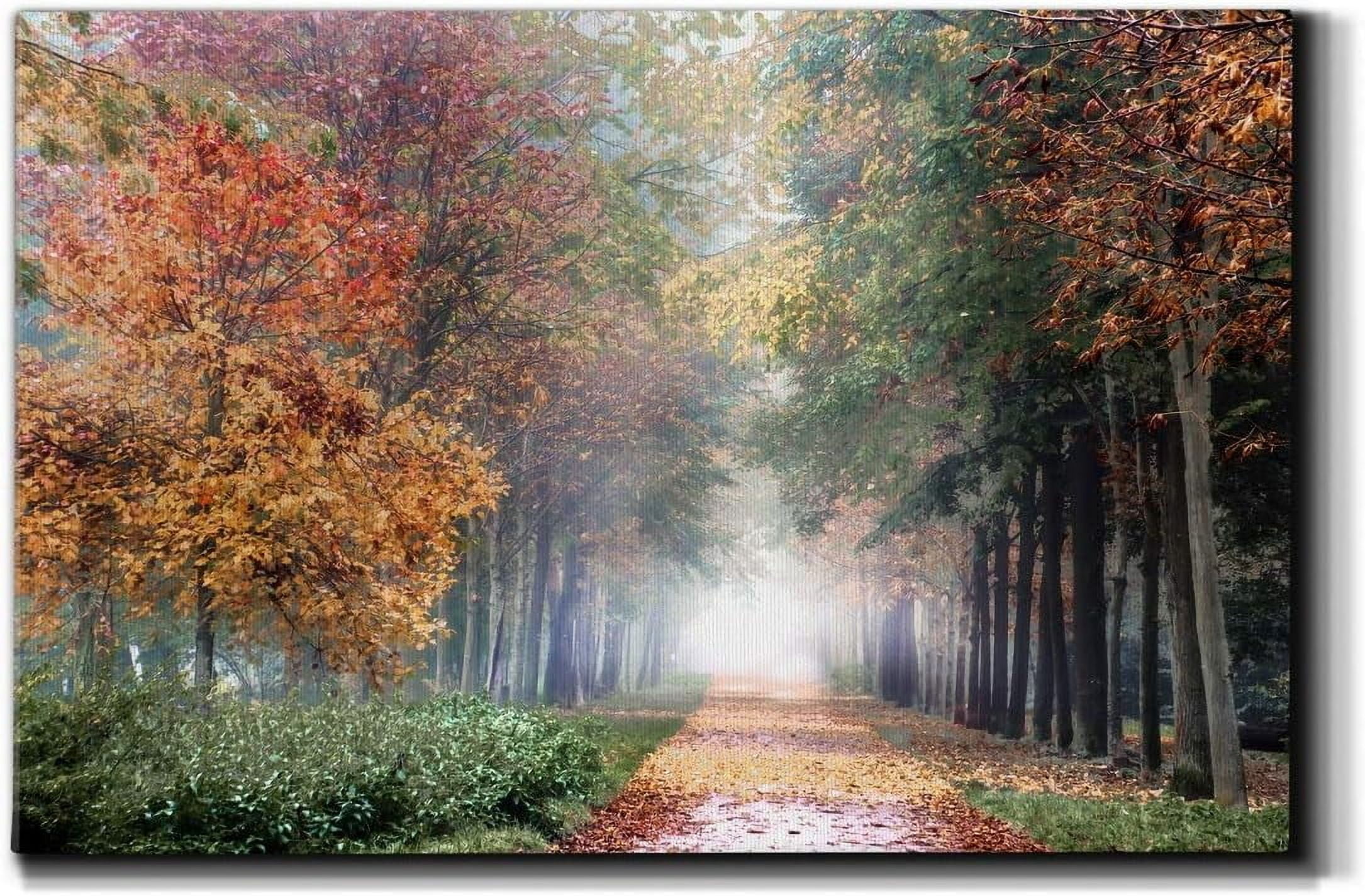 AEFER Landscape Canvas Wall Art Abstract Floral Forest Modern Pictures ...