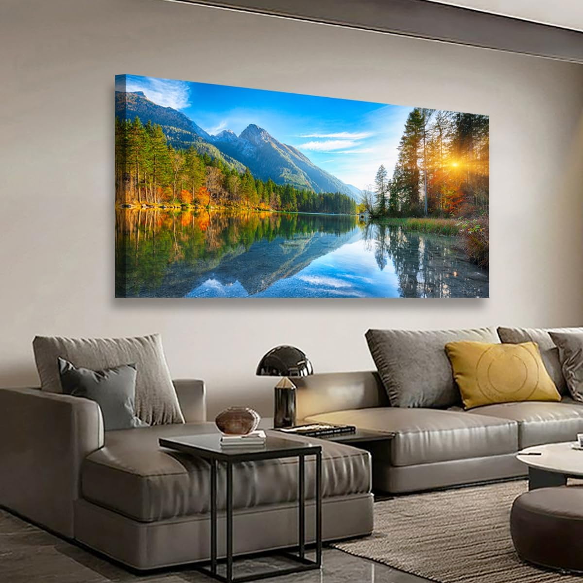 AEFER Landscape Canvas Wall Art for Living room Office Bedroom Sunshine ...