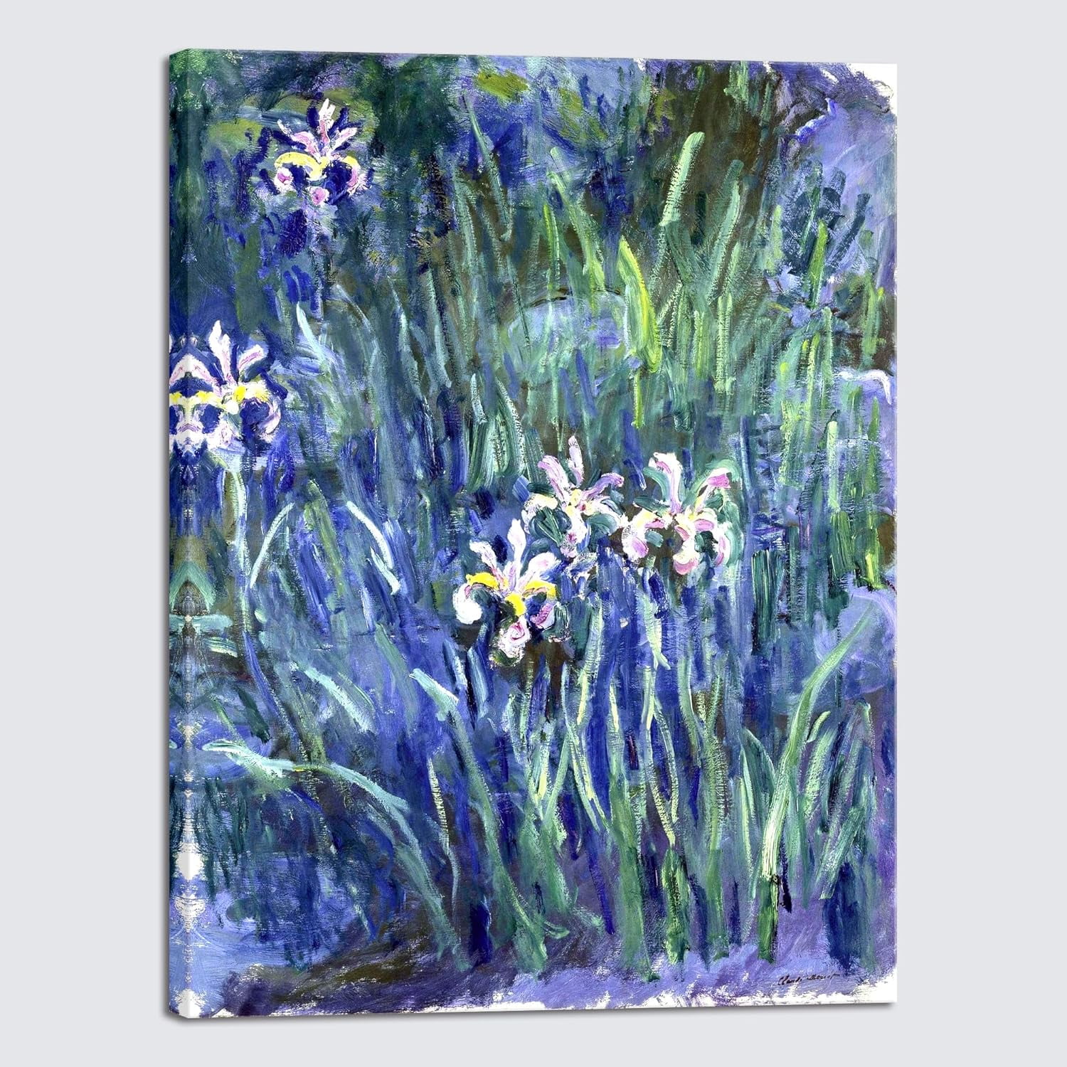 AEFER Large Canvas Print Wall Art Irises by Claude Monet Oil Paintings ...