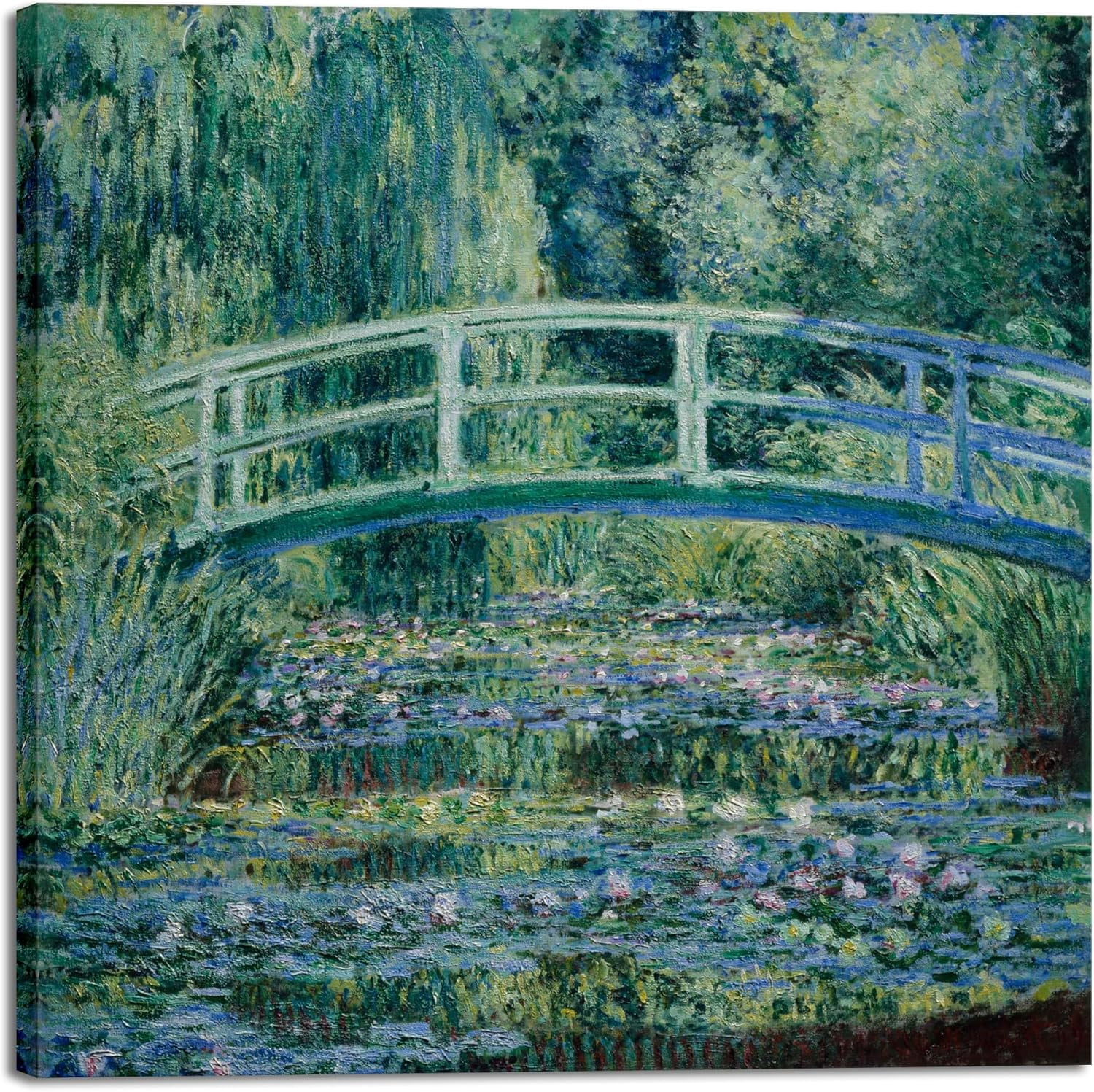 AEFER Large Canvas Print Wall Art Water-Lily Pond,1899 by Claude Monet ...