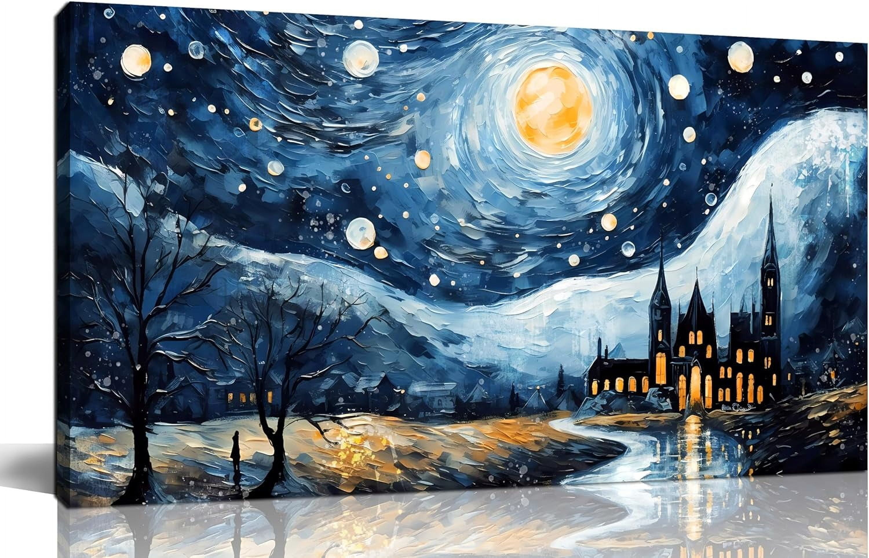 AEFER Large Canvas Wall Art for Living Room Bedroom Van Gogh Wall Art ...