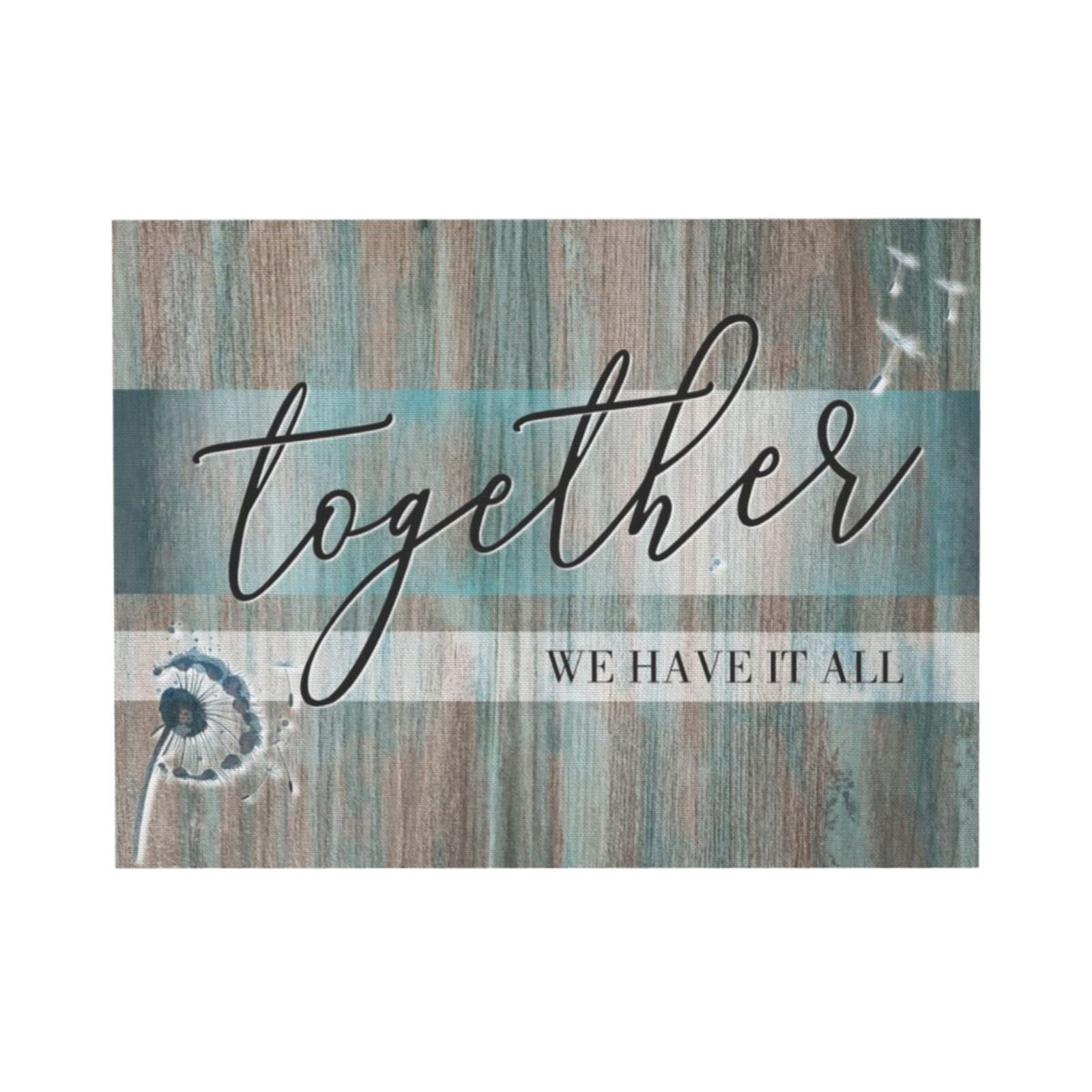 AEFER Large Family Signs Wall Art Together We Have It All Canvas ...