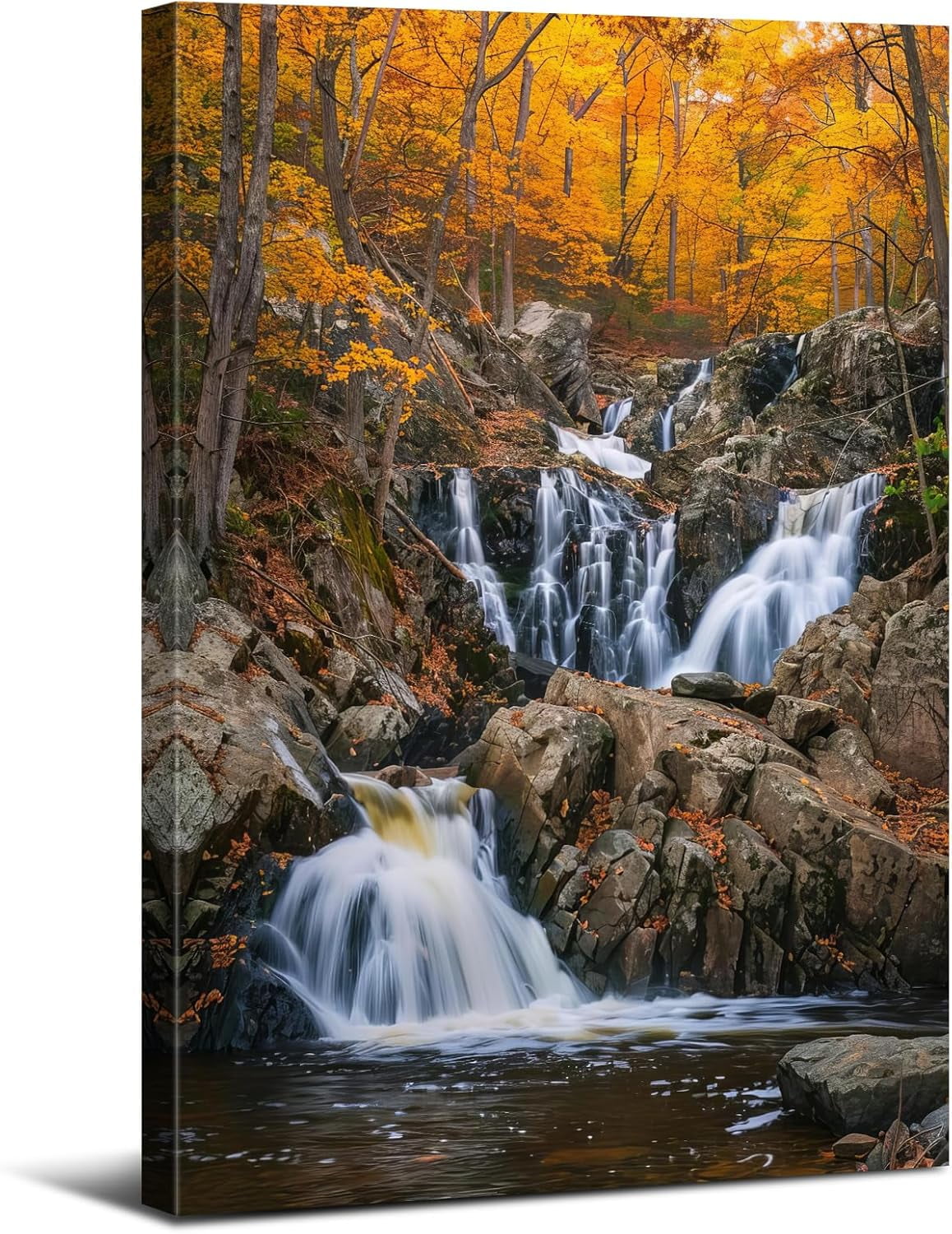 AEFER Large Rustic Landscape Bedroom Wall Art Waterfall Scenic Canvas ...