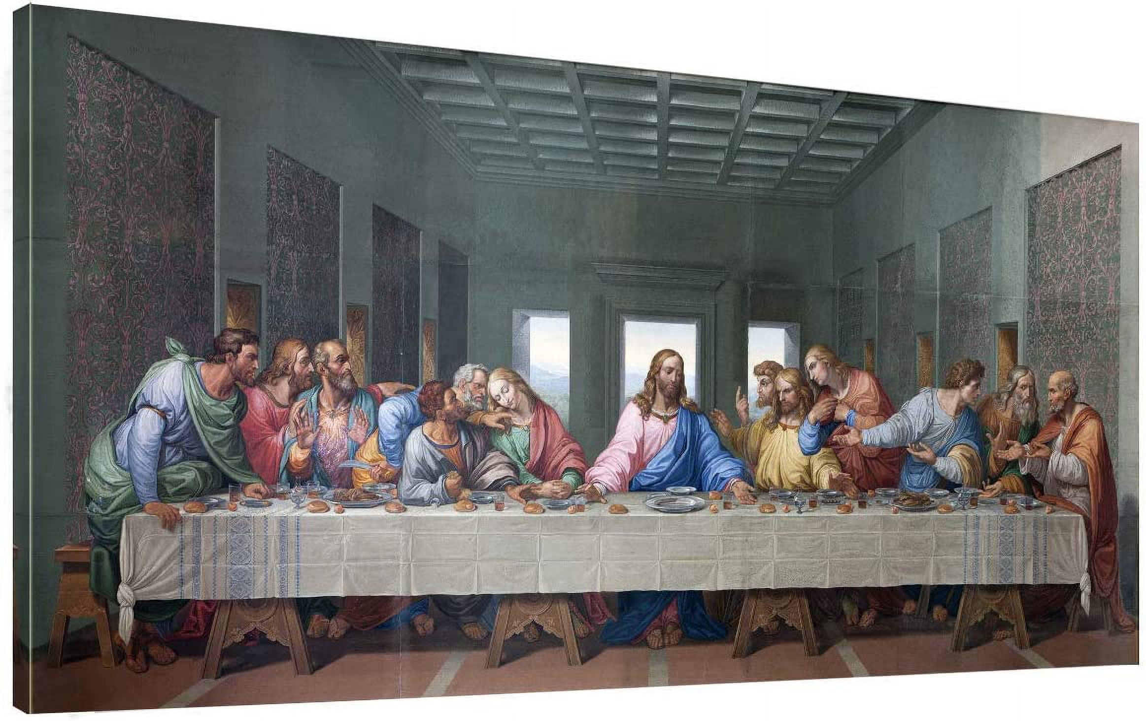 AEFER the Last Supper Canvas Wall Art Decor Famous Painting Print Long ...