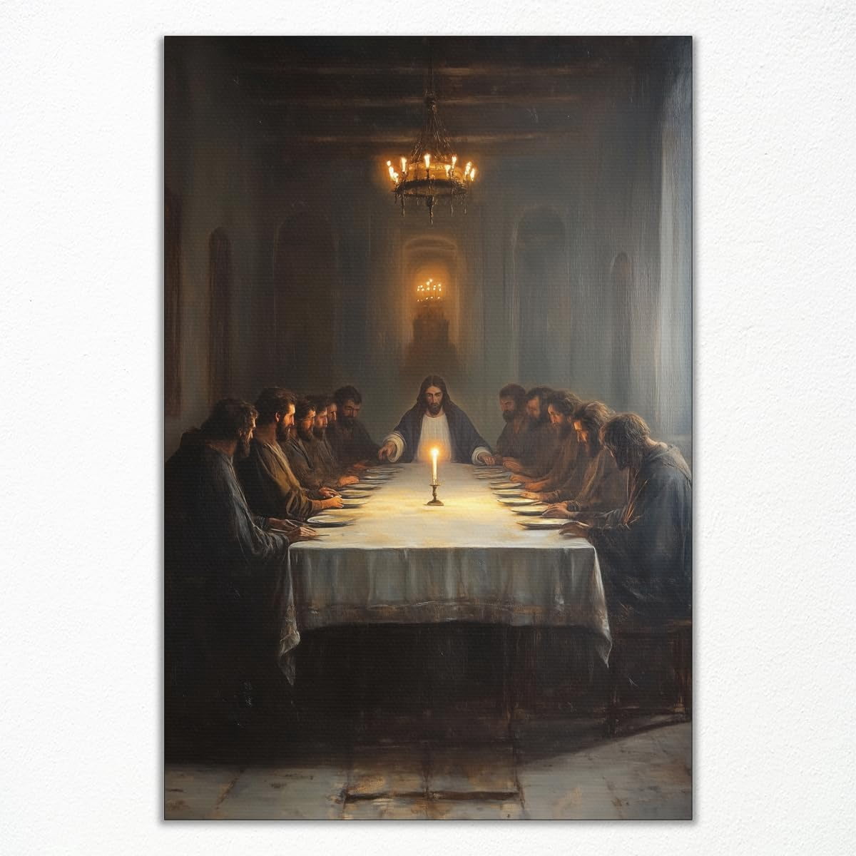 AEFER The Last Supper Wall Art, Christian Jesus Poster Canvas, Moody ...