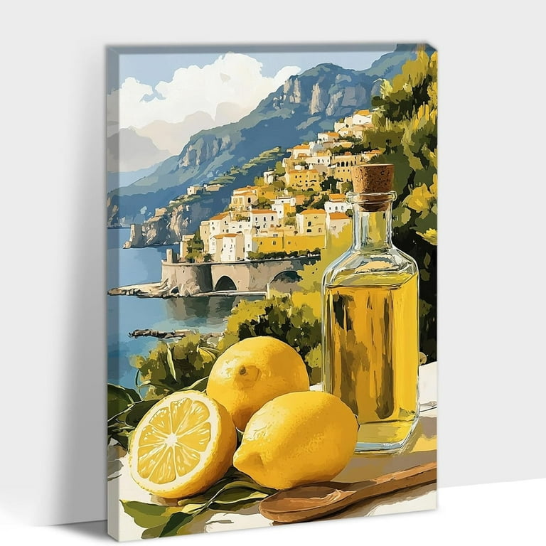 lemon artwork framed