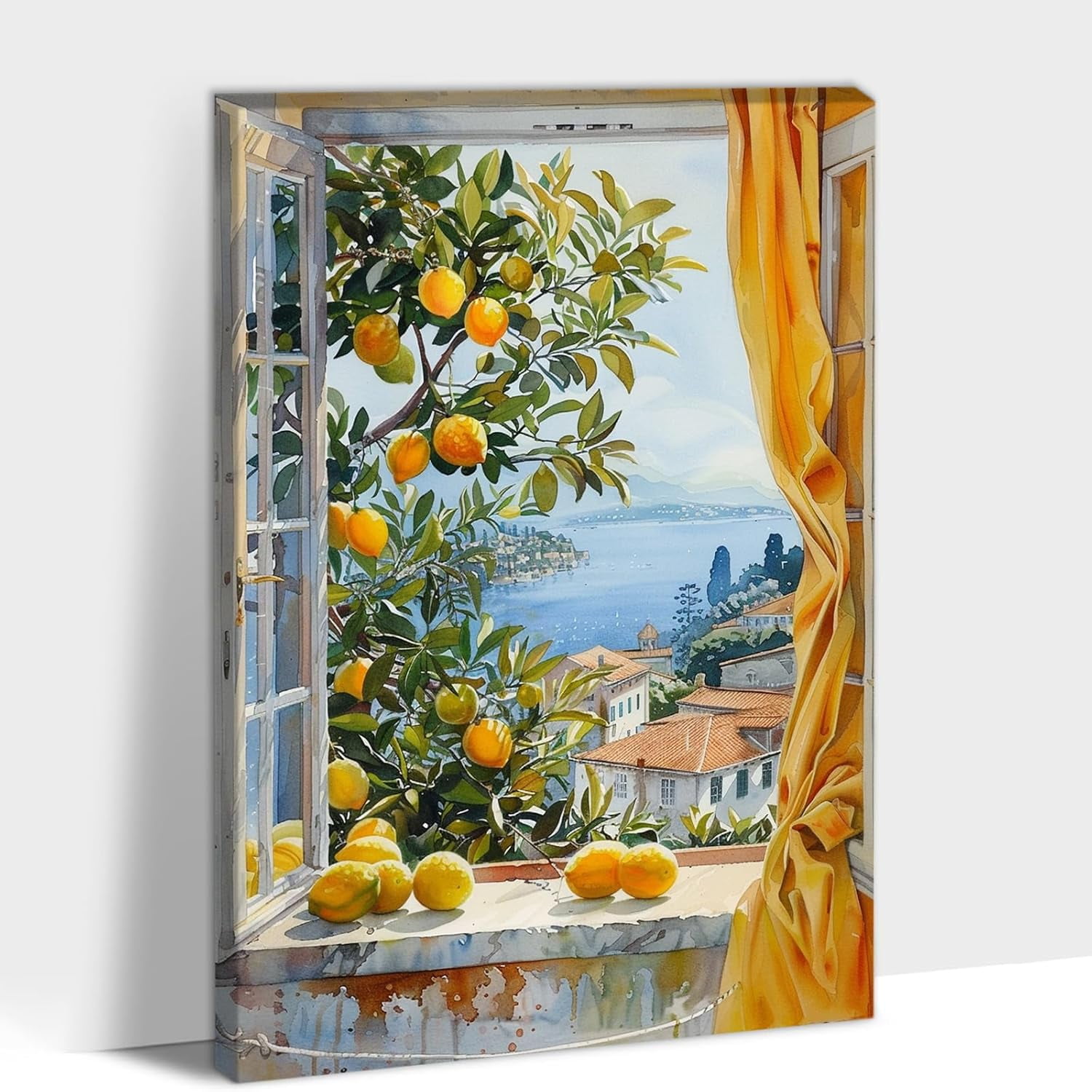 AEFER Lemon Wall Art, Vintage Yellow Lemon Kitchen Prints, Fruit ...