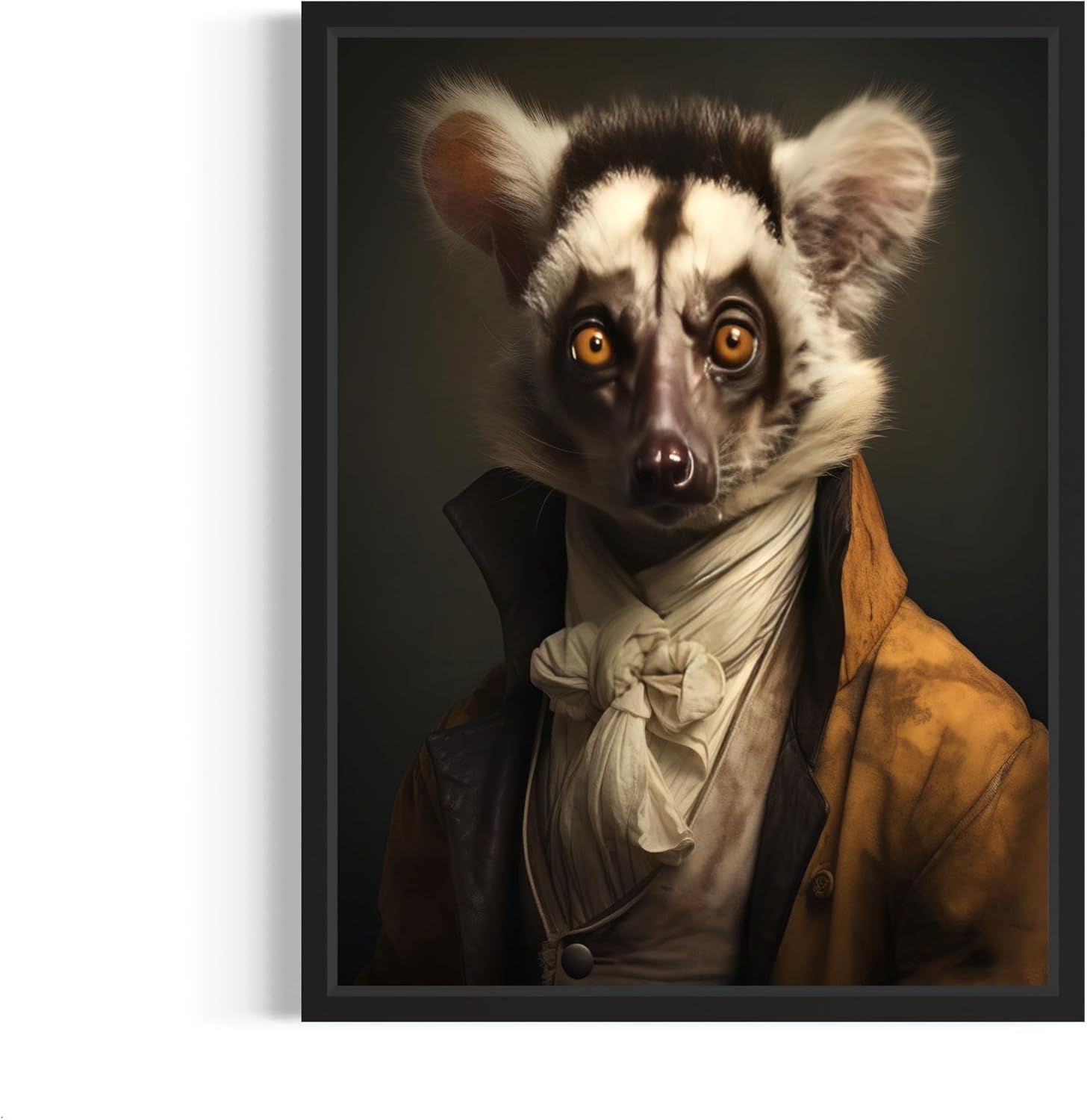 AEFER Lemur Vintage Portrait Poster Art Print, Classic Animals Wall ...