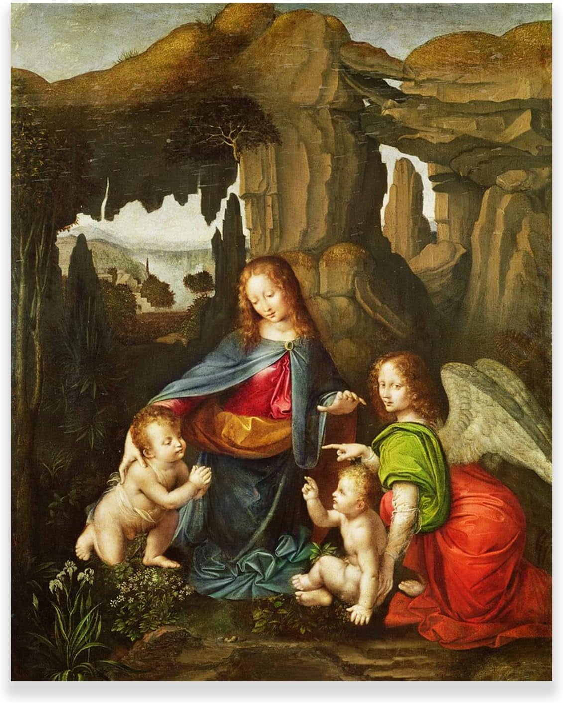 AEFER Leonardo Da Vinci Virgin of The Rocks Poster Portrait Artwork ...