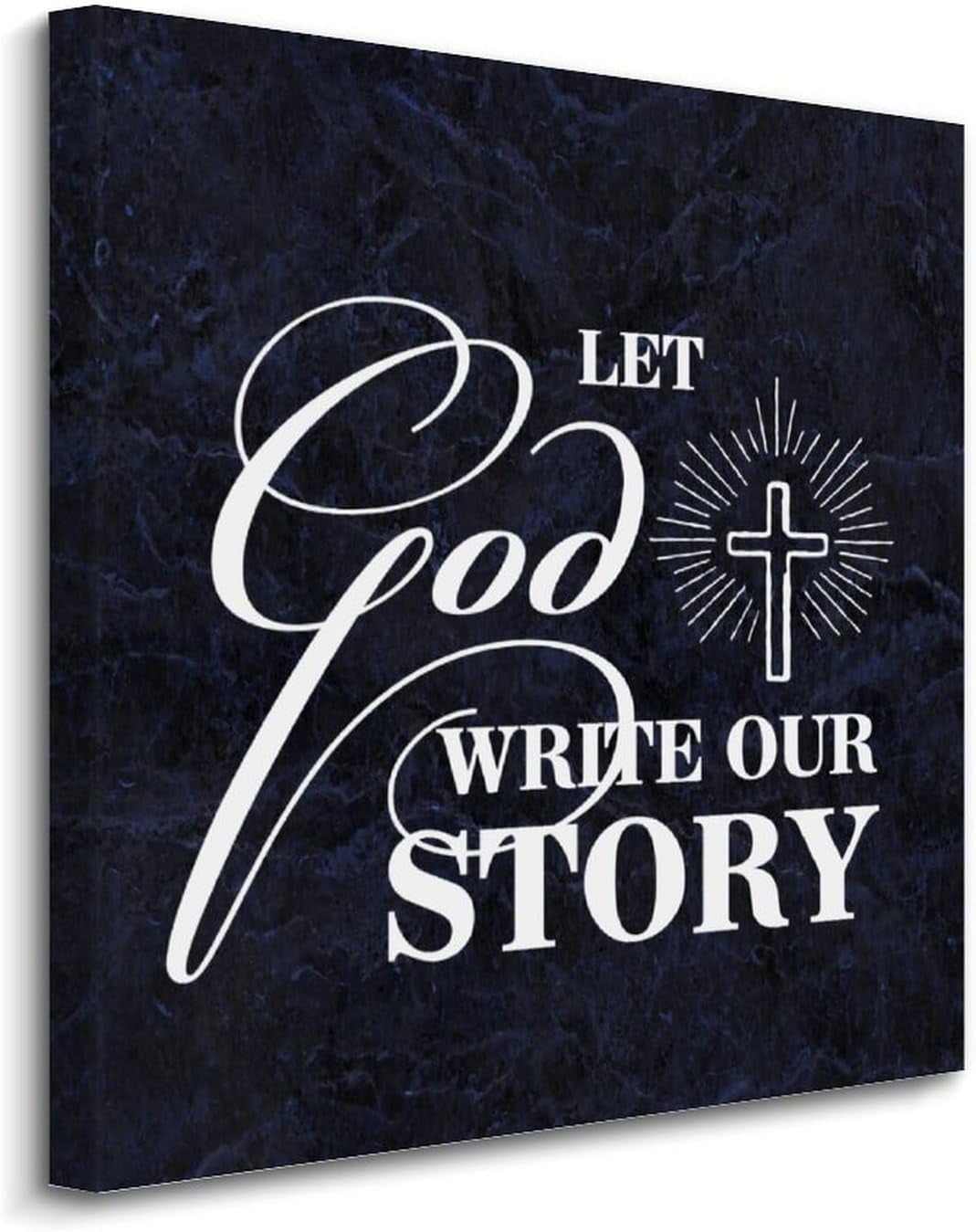 AEFER Let God Write Our Story Canvas Hanging Wall Art Poster with ...