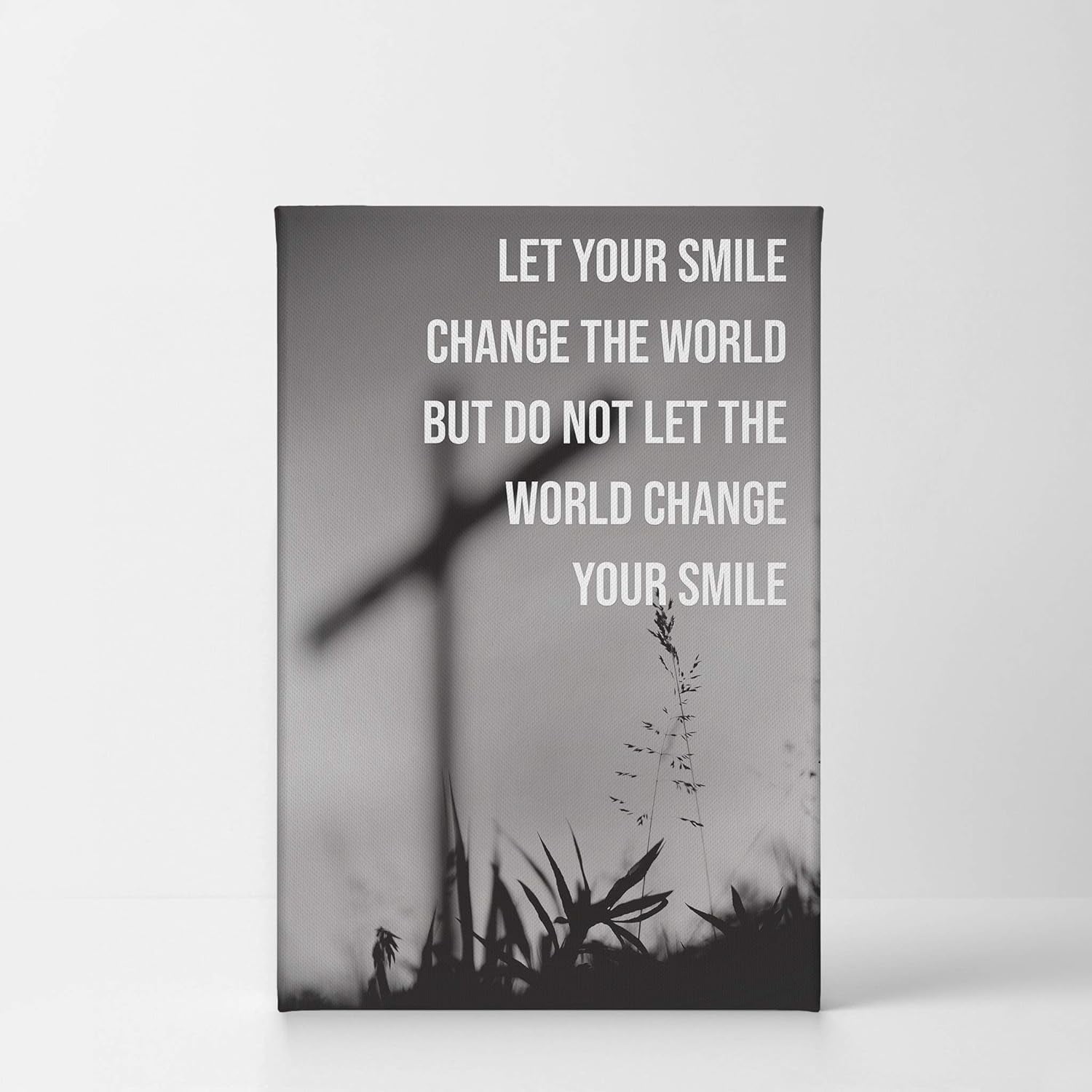 AEFER Let Your Smile Change The World Scripture Canvas Print Scripture ...