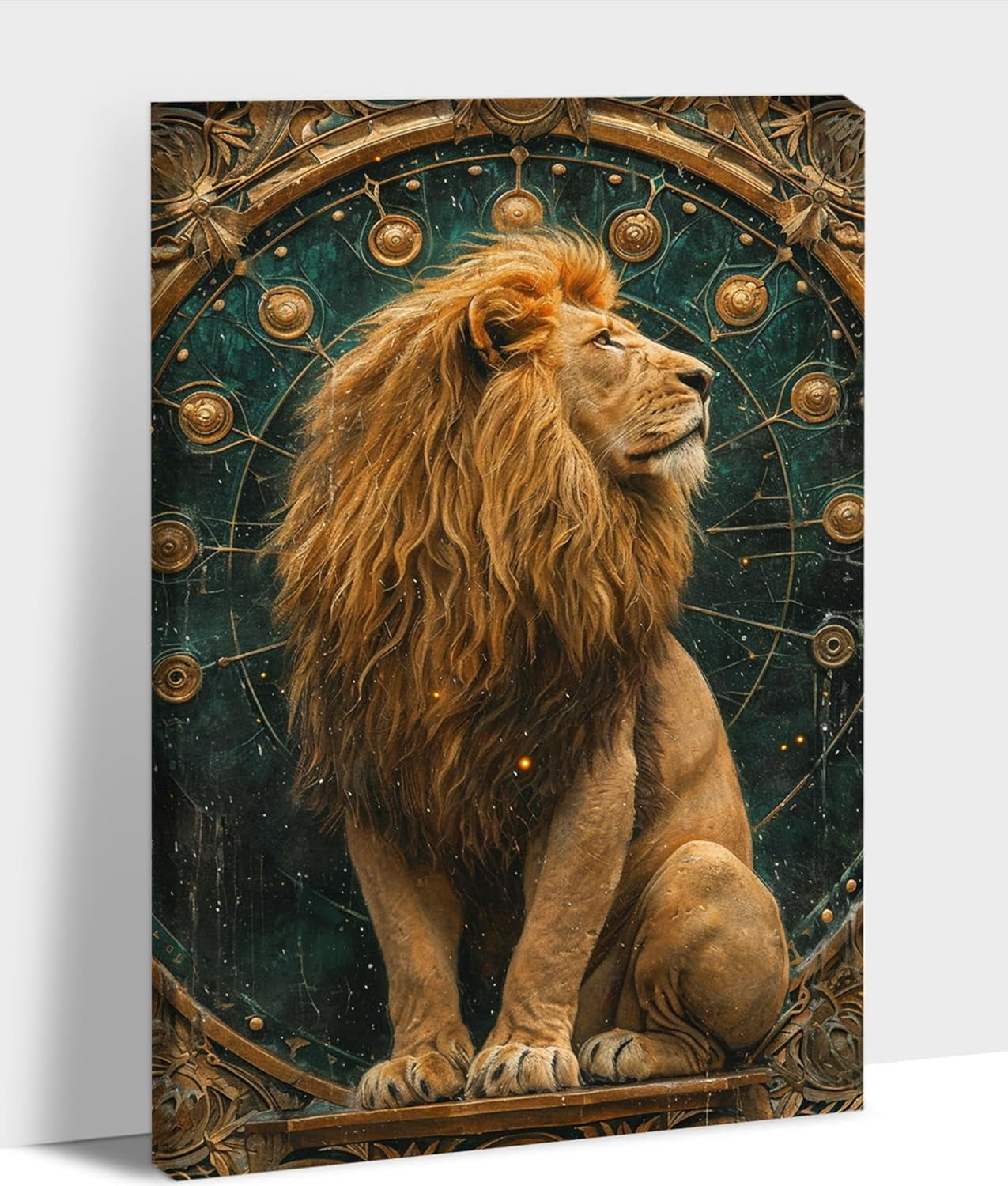 AEFER Lion Canvas Wall Art, Mighty Lion Pictures Wall Decor, King of ...