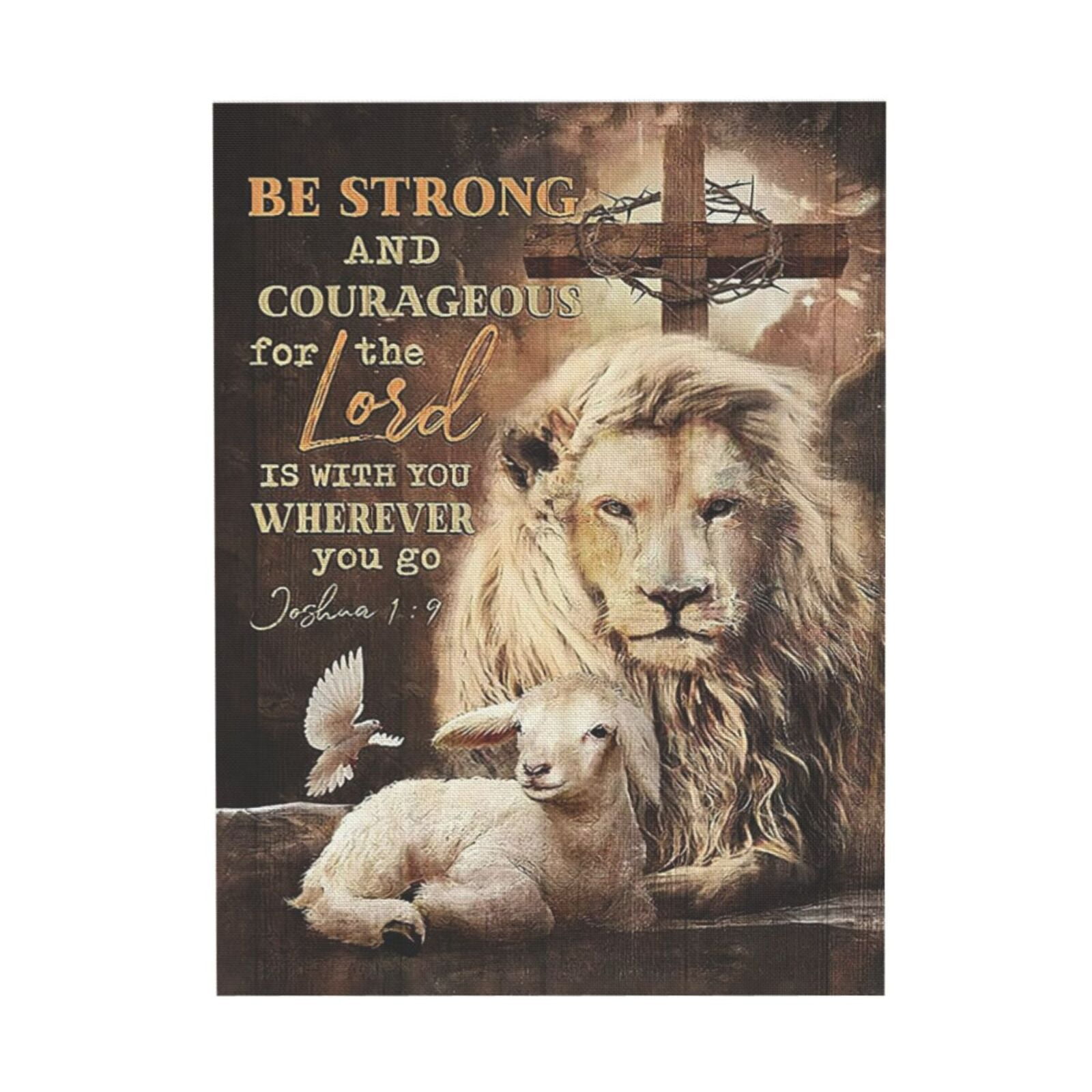 AEFER Lion Of Judah Wall Art Christian Bible Verses Pictures Wall Decor ...