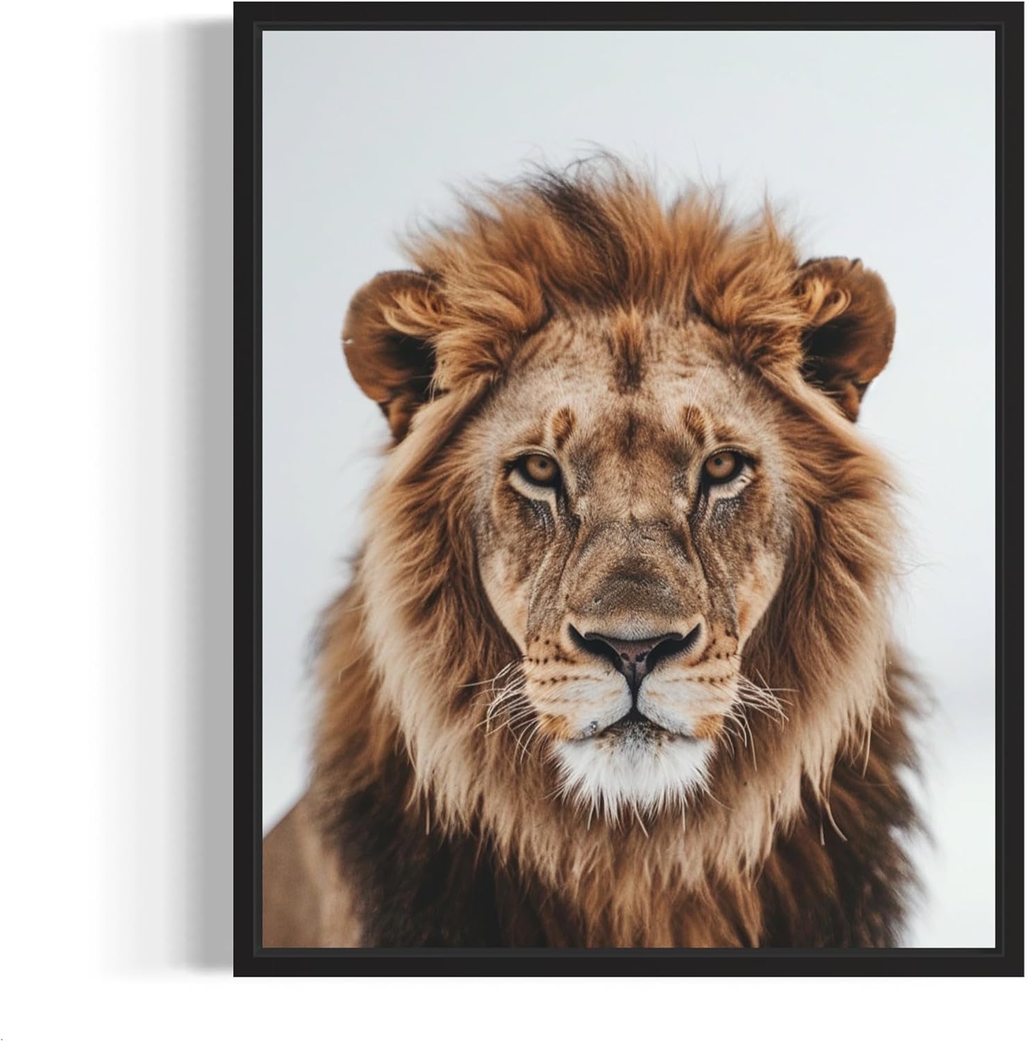 AEFER Lion Poster Art Print, Animal Portrait Wall Art Nature Decor ...
